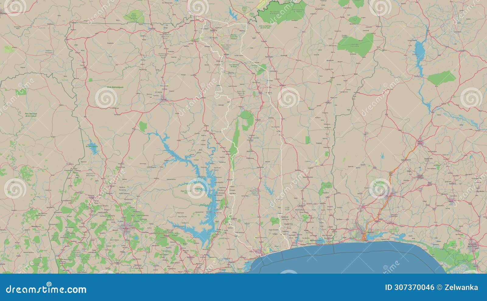 Togo outlined. Topo German stock illustration. Illustration of ...