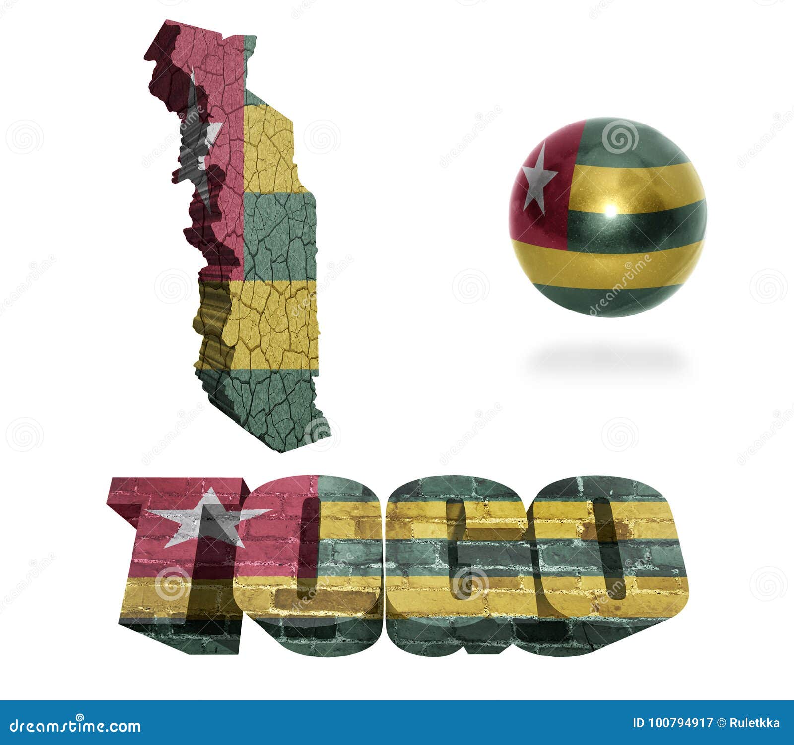 Togo Symbols stock illustration. Illustration of banner - 100794917