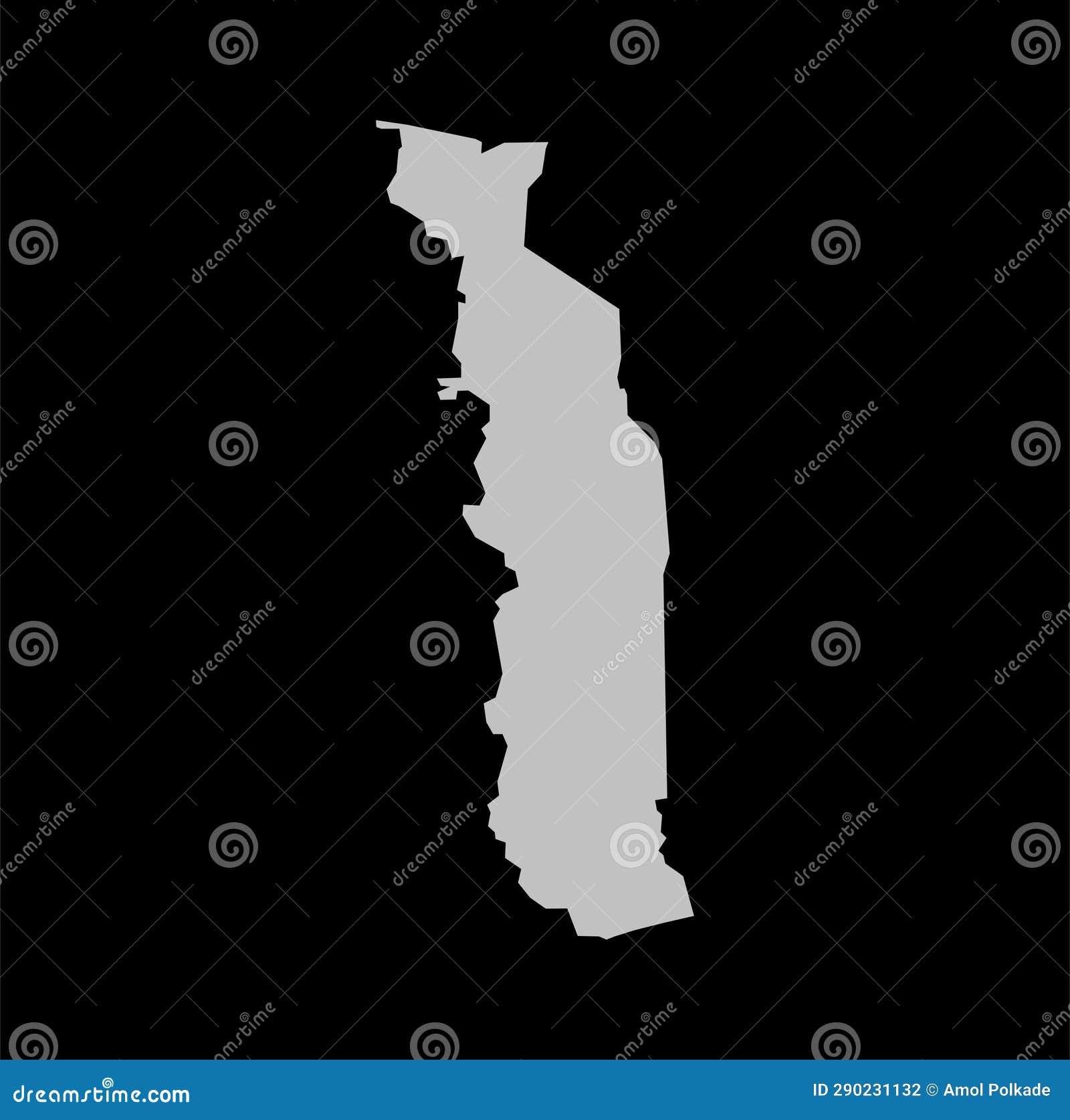 Togo Vector Map In Gray Color Stock Photography | CartoonDealer.com ...