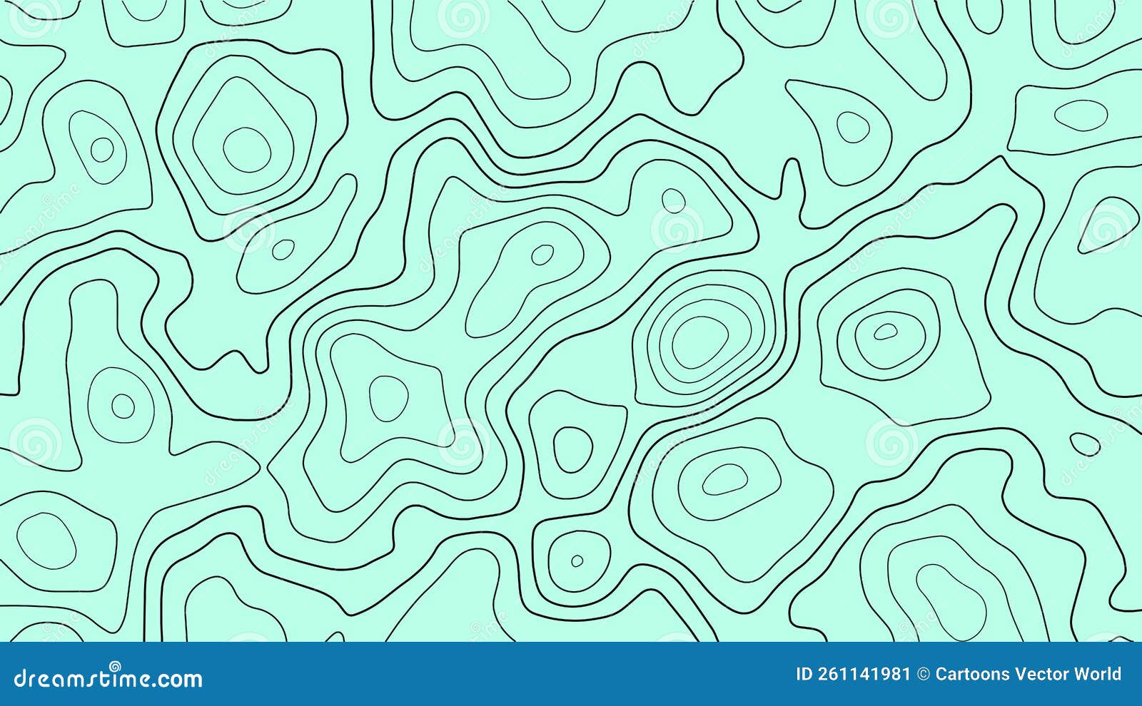 Abstract Topographic Contour Line Pattern Solid Background Vector Map ...