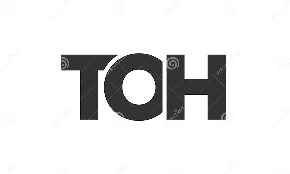 TOH Logo Design Template with Strong and Modern Bold Text. Initial ...