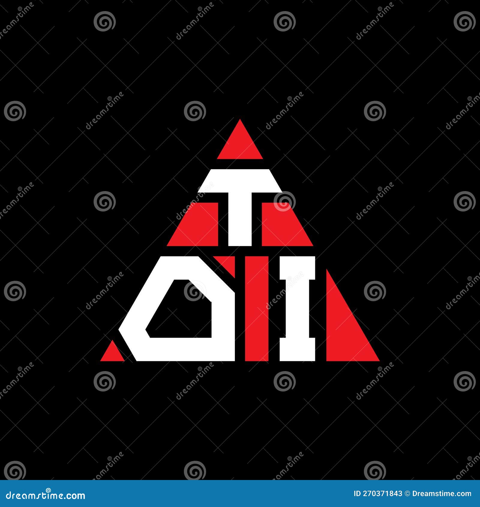 TOI Triangle Letter Logo Design with Triangle Shape. TOI Triangle Logo ...