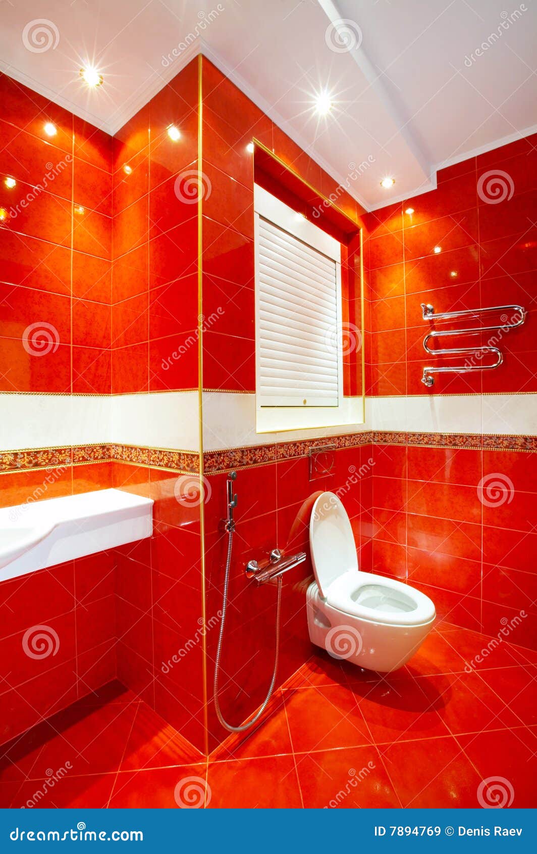 Toilet stock image. Image of interior, illuminated, style - 7894769