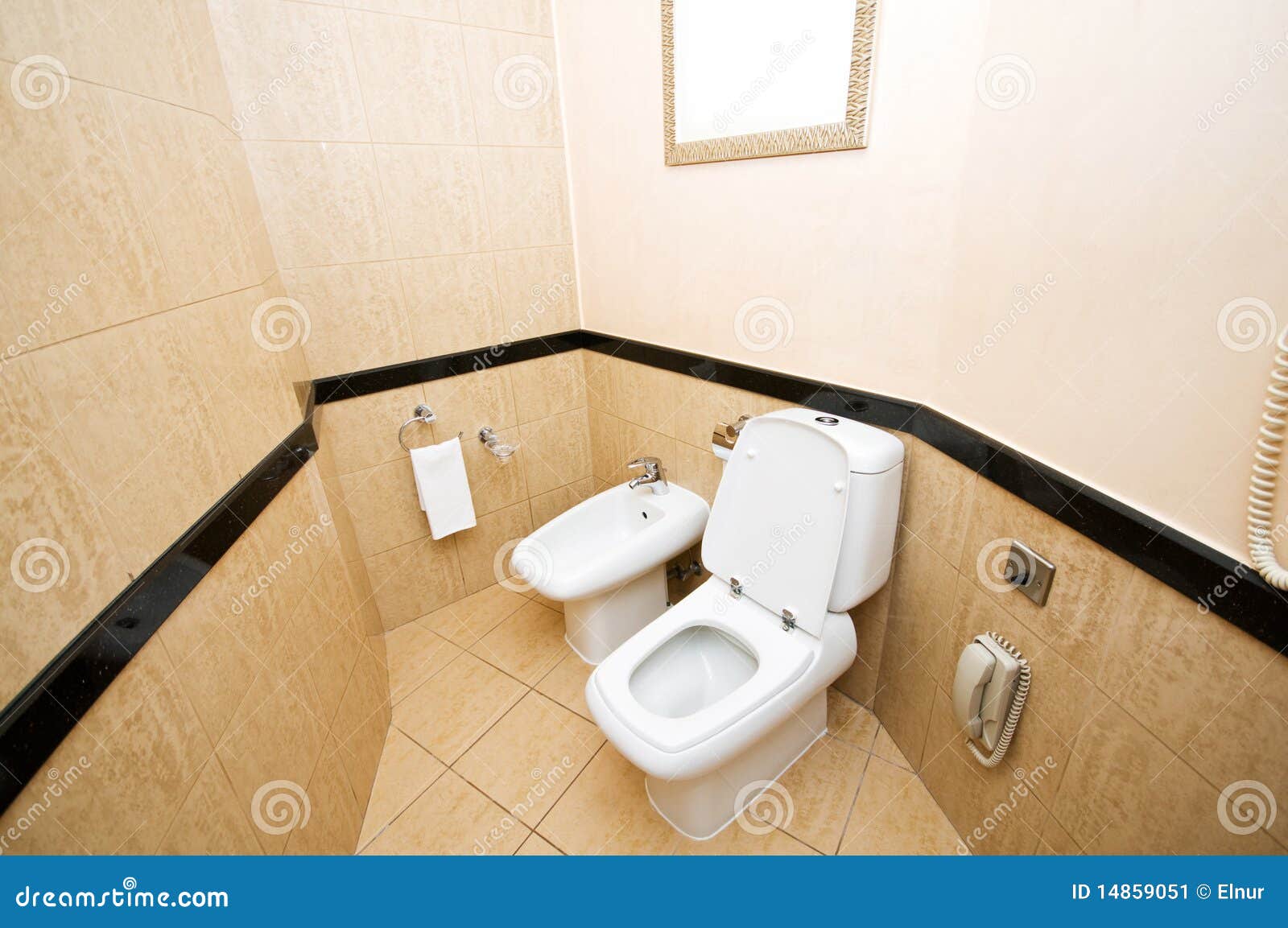 Toilet in bathroom stock image. Image of home, ceramics - 14859051