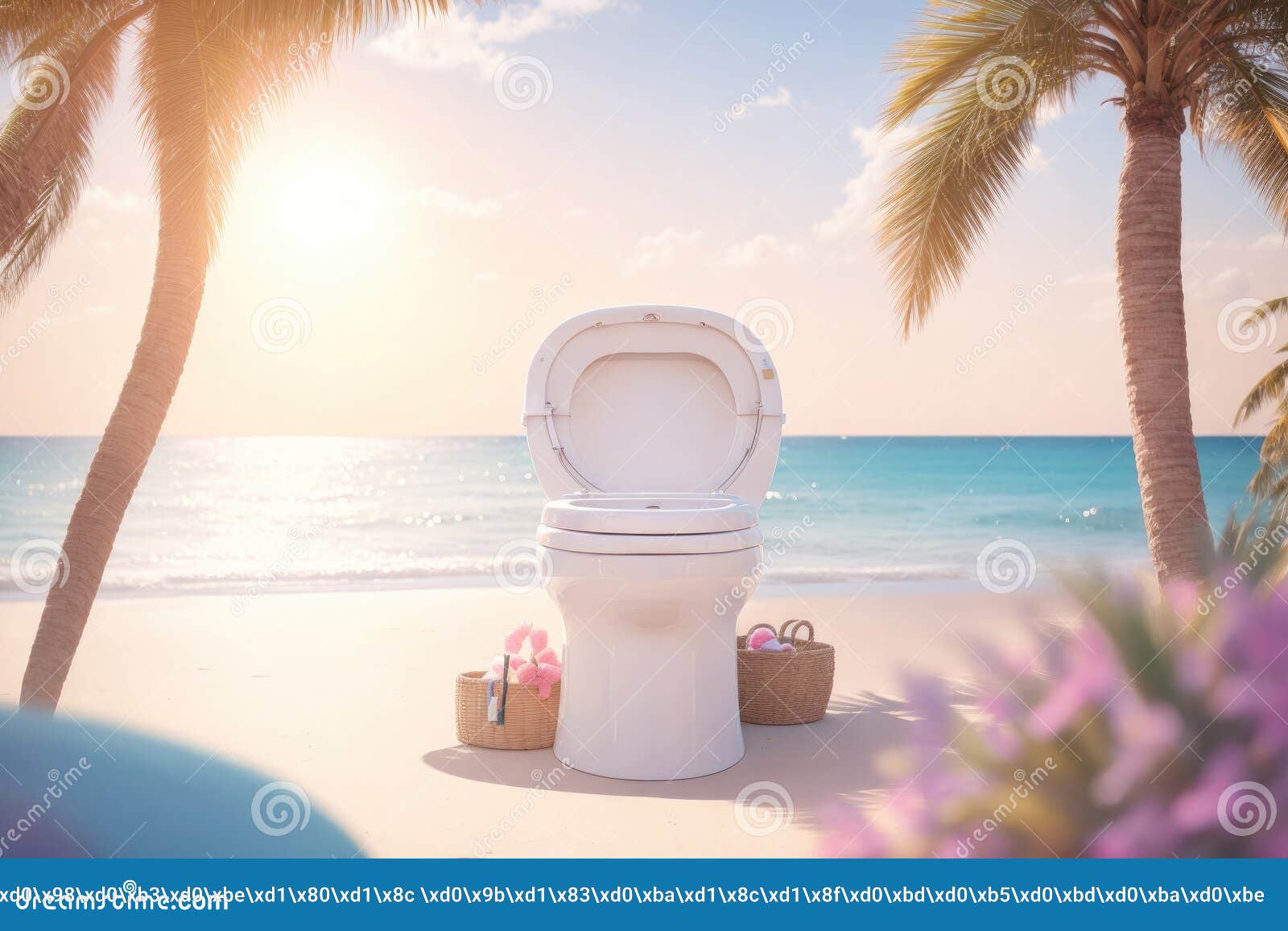 Beach Toilet Sign For Different Genders, Black And White Stock ...