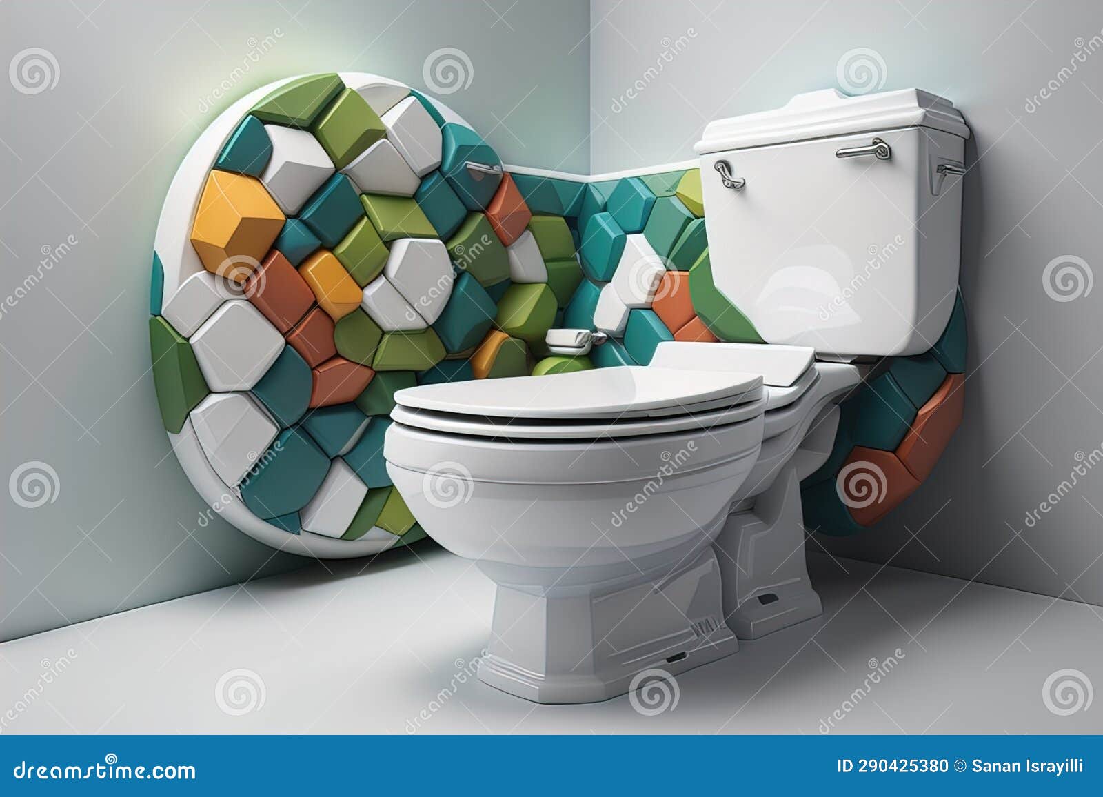Toilet Bowl in Modern Bathroom. Ai Generative Stock Photo - Image of ...