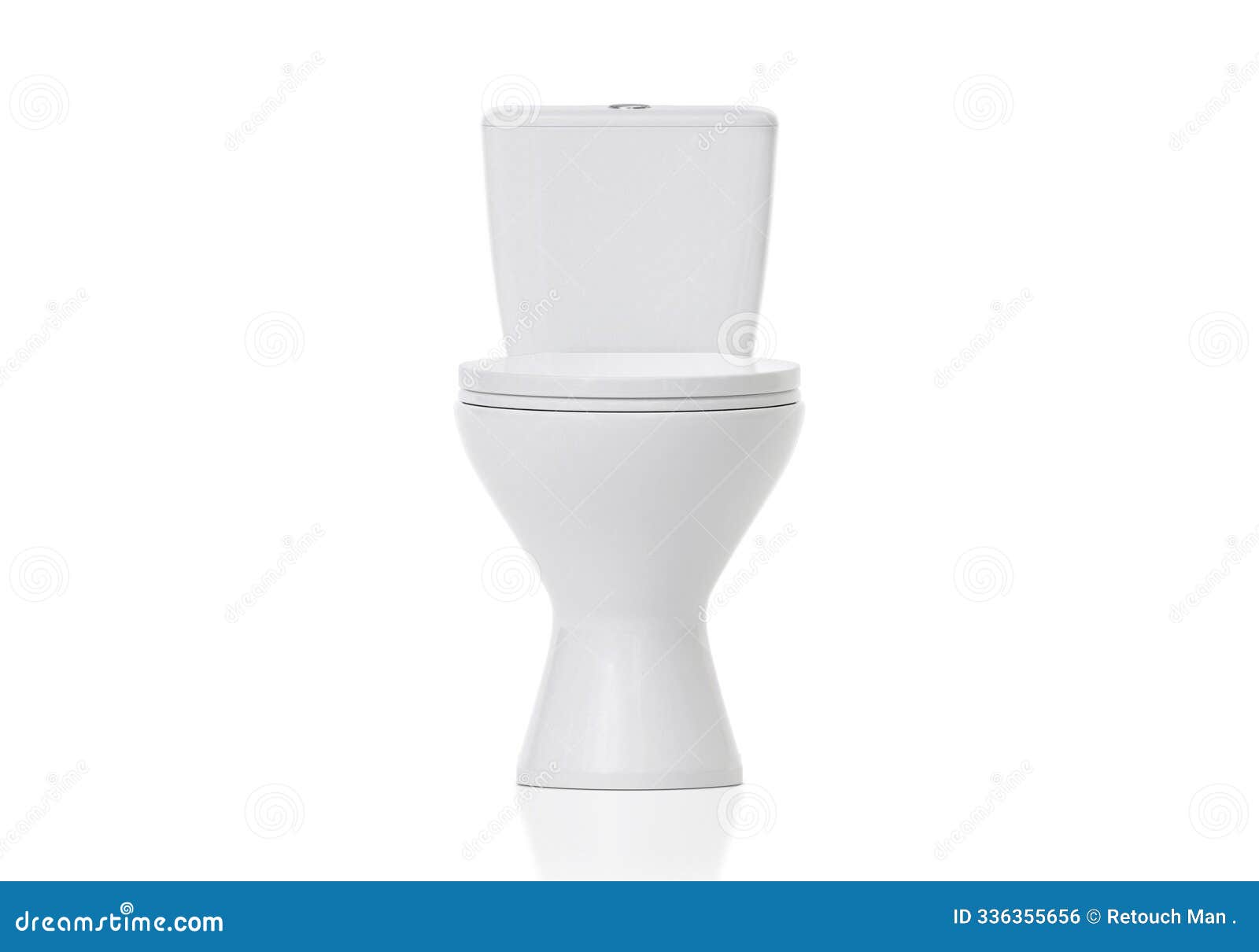 Toilet Bowls Top View. Outlined WC Pans With Seats, Lids, Closed Covers ...