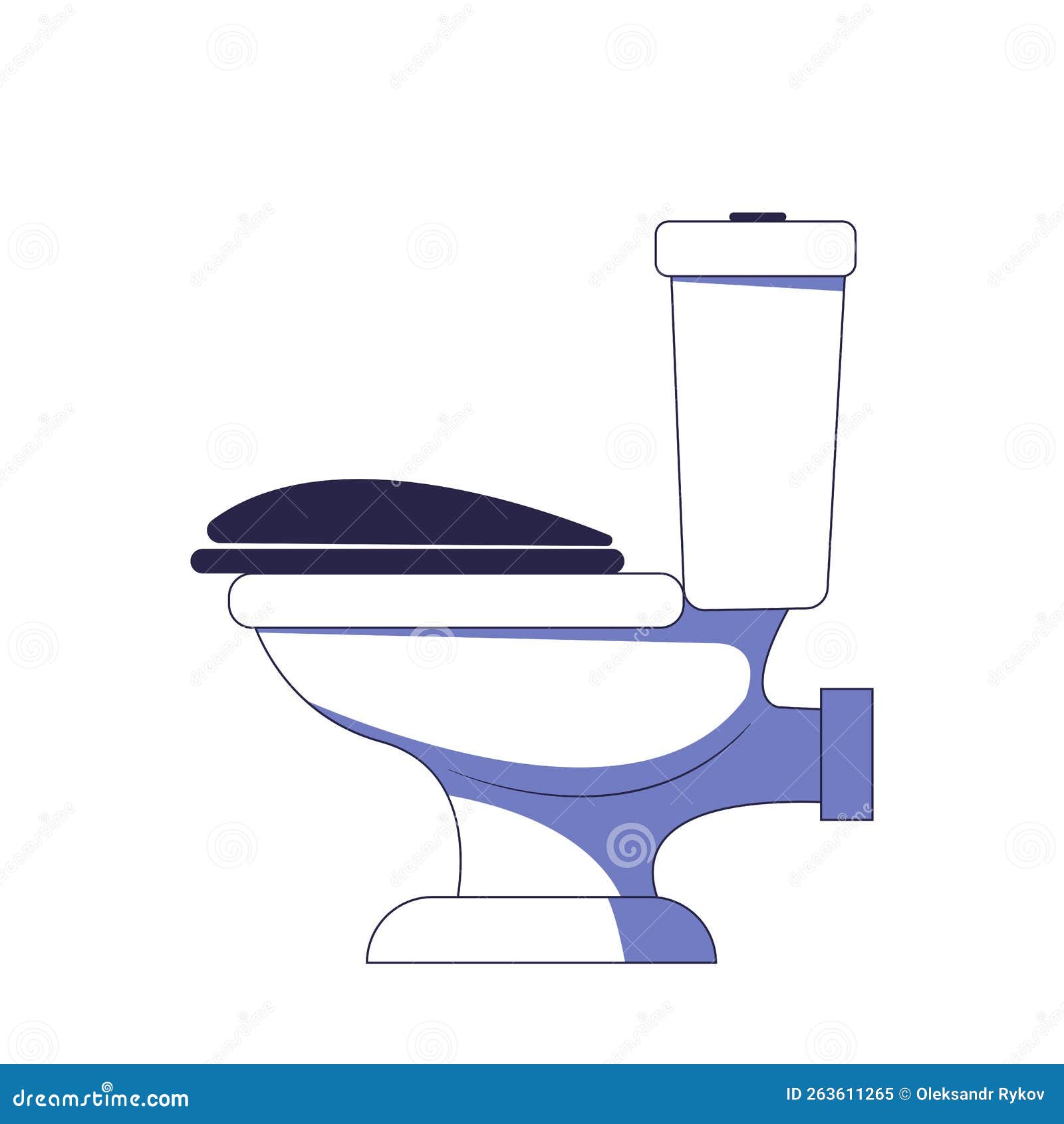 Toilet. stock vector. Illustration of household, toilet - 263611265