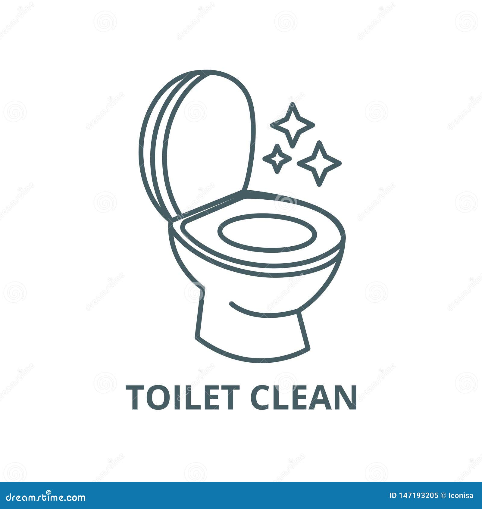 Toilet Clean, Cleaning Service Vector Line Icon, Linear Concept ... Toilet Clean, Cleaning Service Vector Line Icon, Linear Concept ...