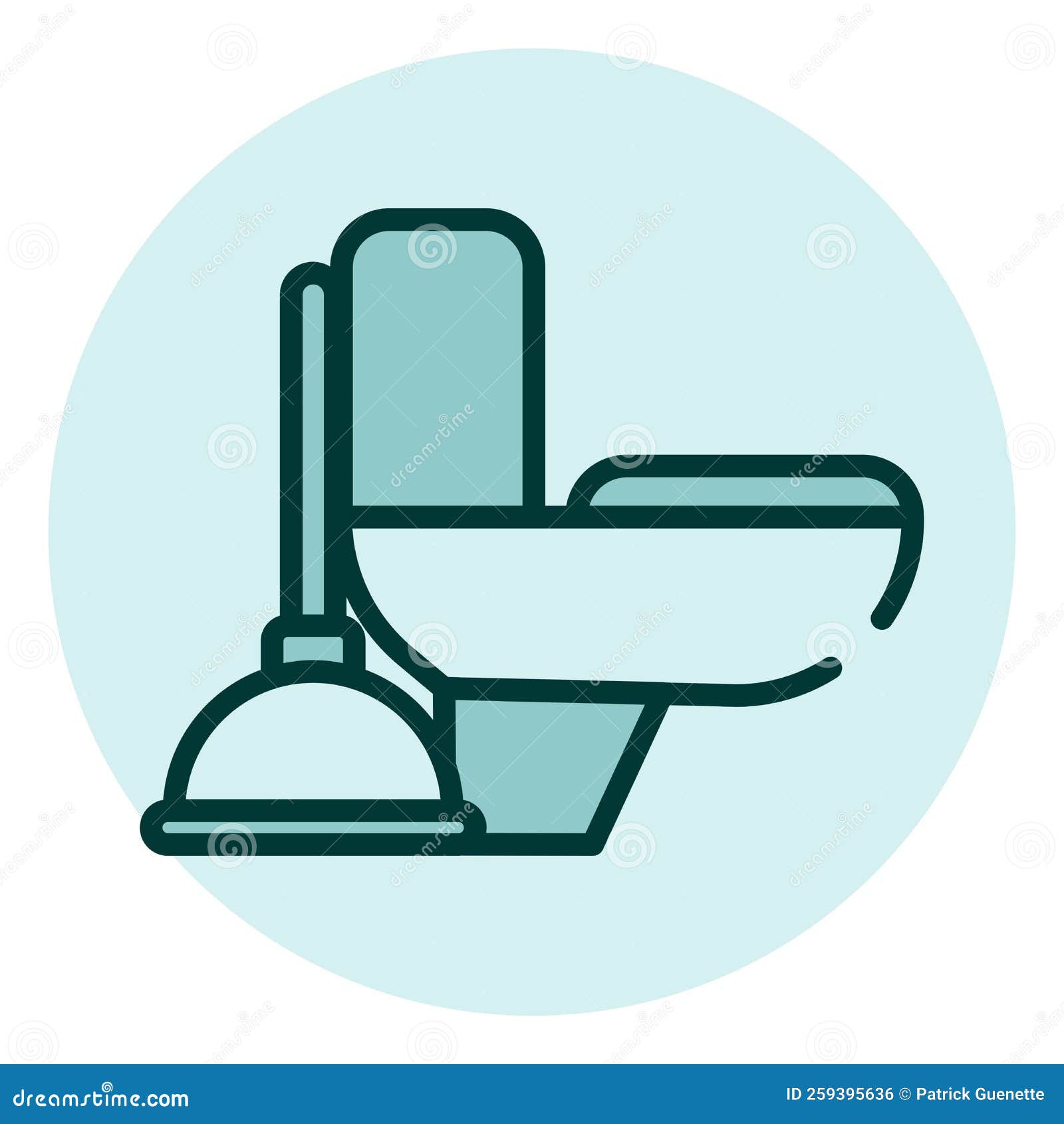 Toilet cleaner, icon stock vector. Illustration of housework - 259395636
