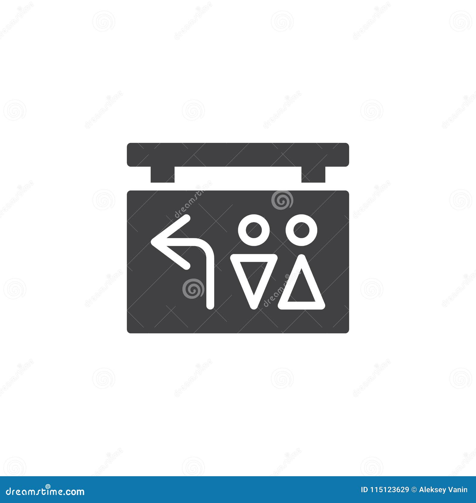 Toilet Direction Icon. WC Symbol. Vector Isolated Symbol ...