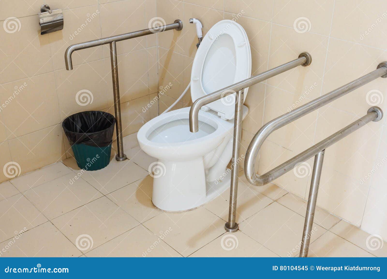 Toilet for Disability People Stock Image - Image of toilet, handle ...