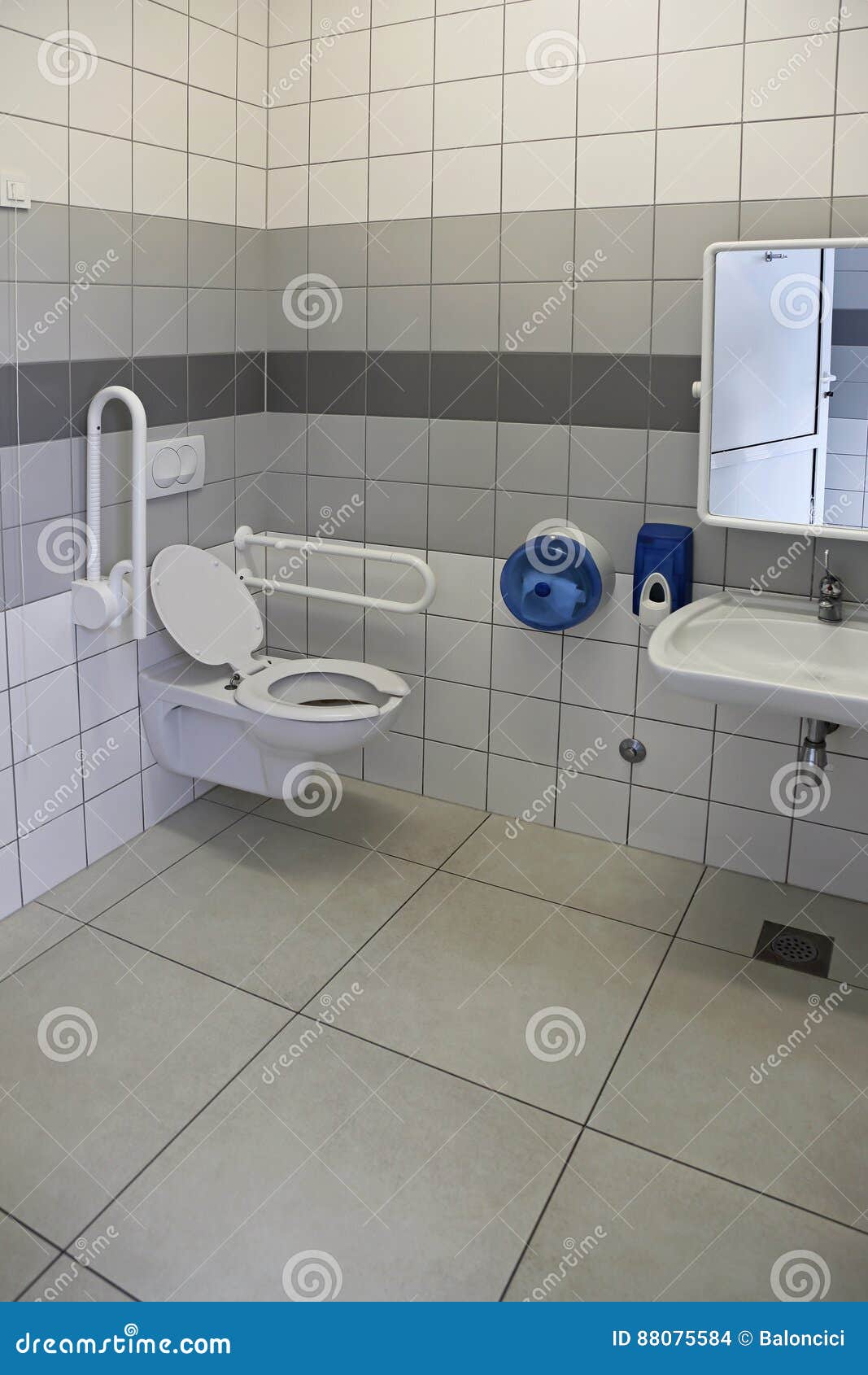 Toilet for Disabled stock photo. Image of handrails, device - 88075584
