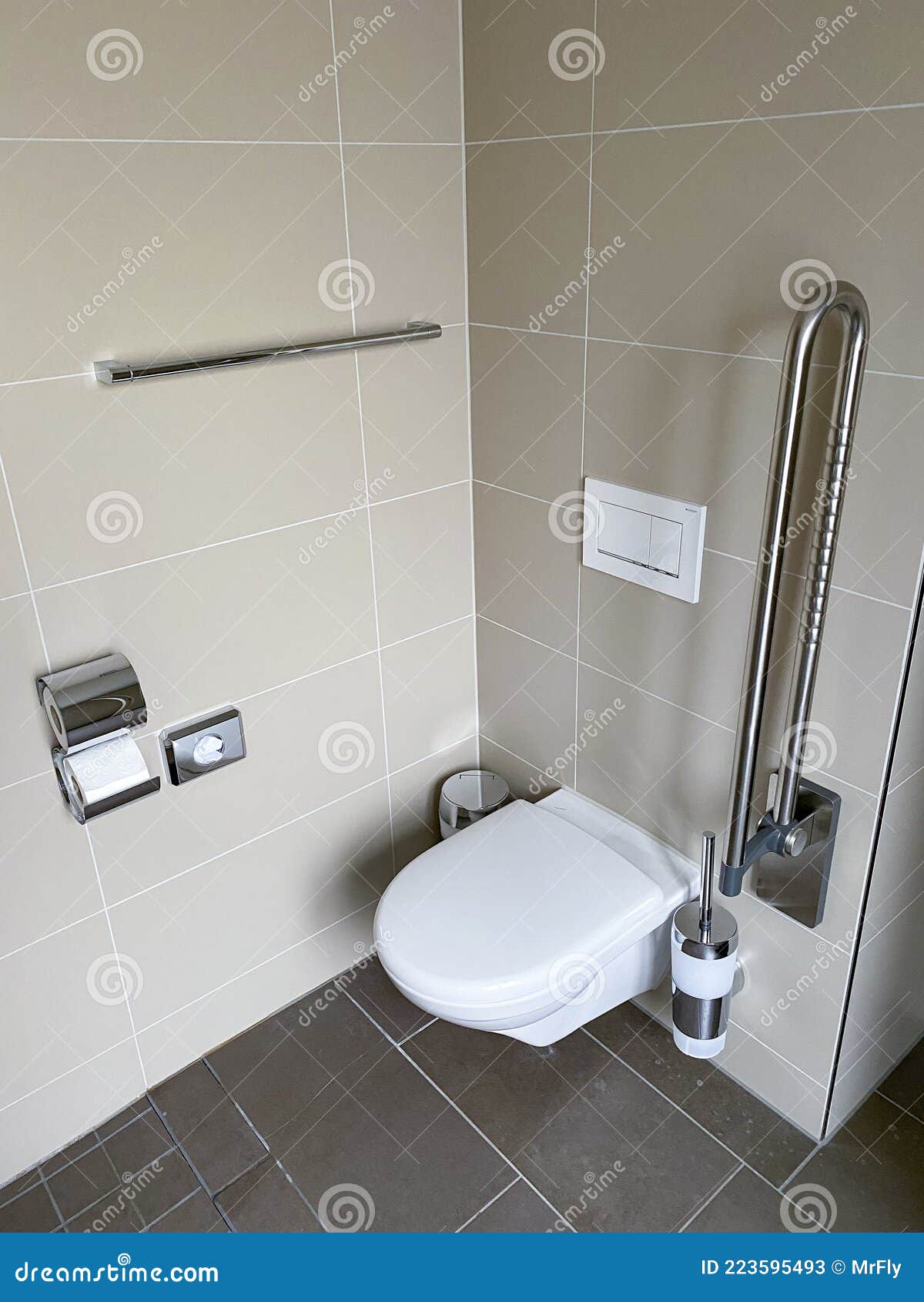 Toilet for Disabled People, Bathroom Stock Image - Image of toilet ...