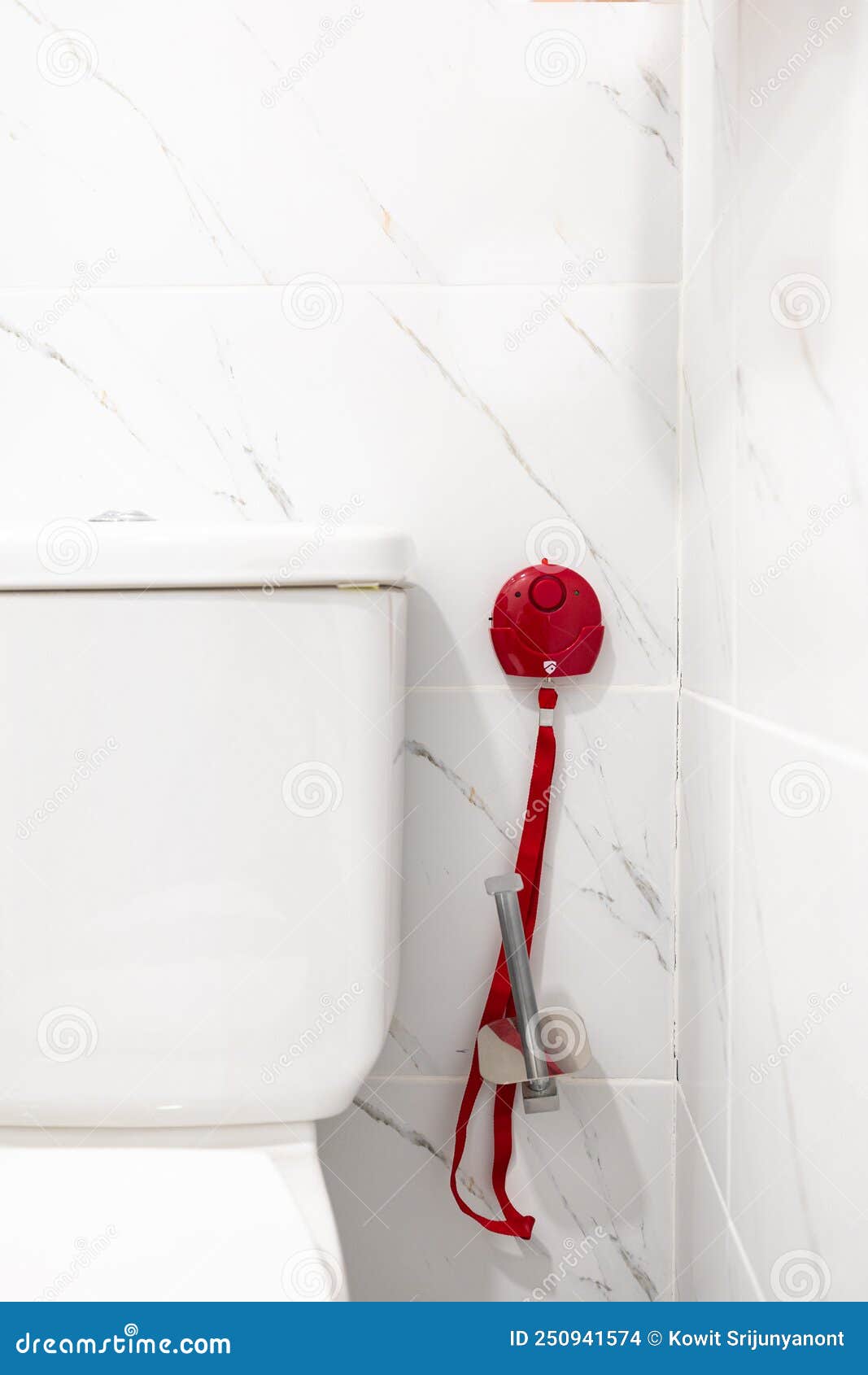 Toilet Emergency Press System in the Bathroom Stock Photo - Image of ...