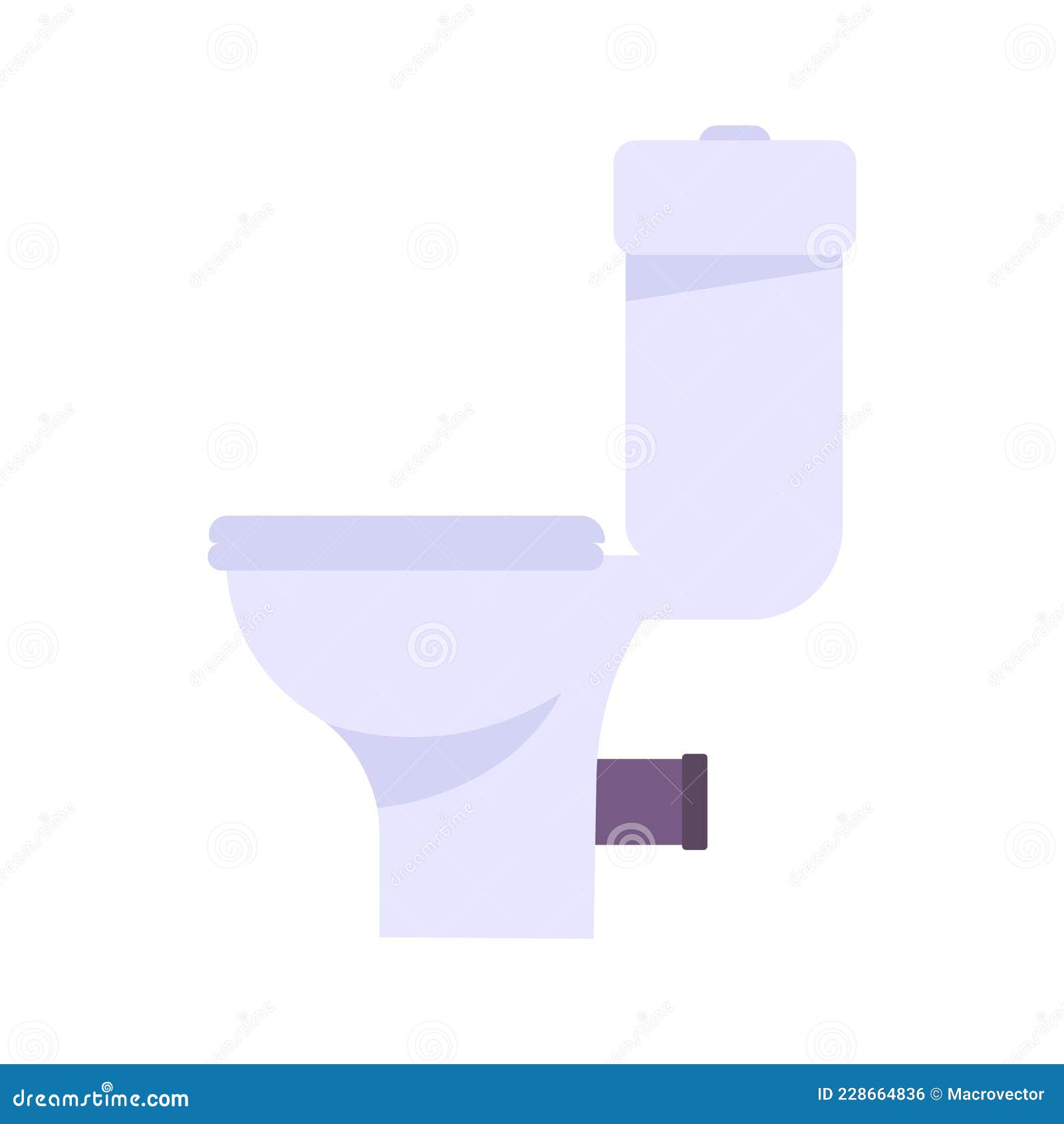 Toilet Flat Icon stock vector. Illustration of domestic - 228664836
