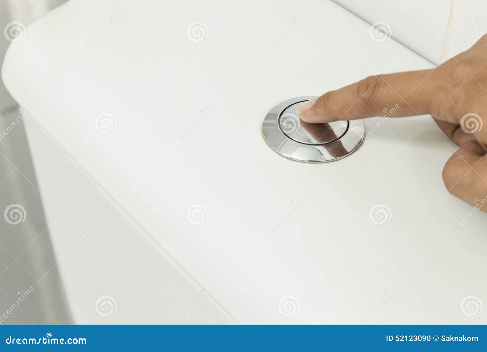 Toilet with a Flush. Press and Flush Stock Photo - Image of modern ...