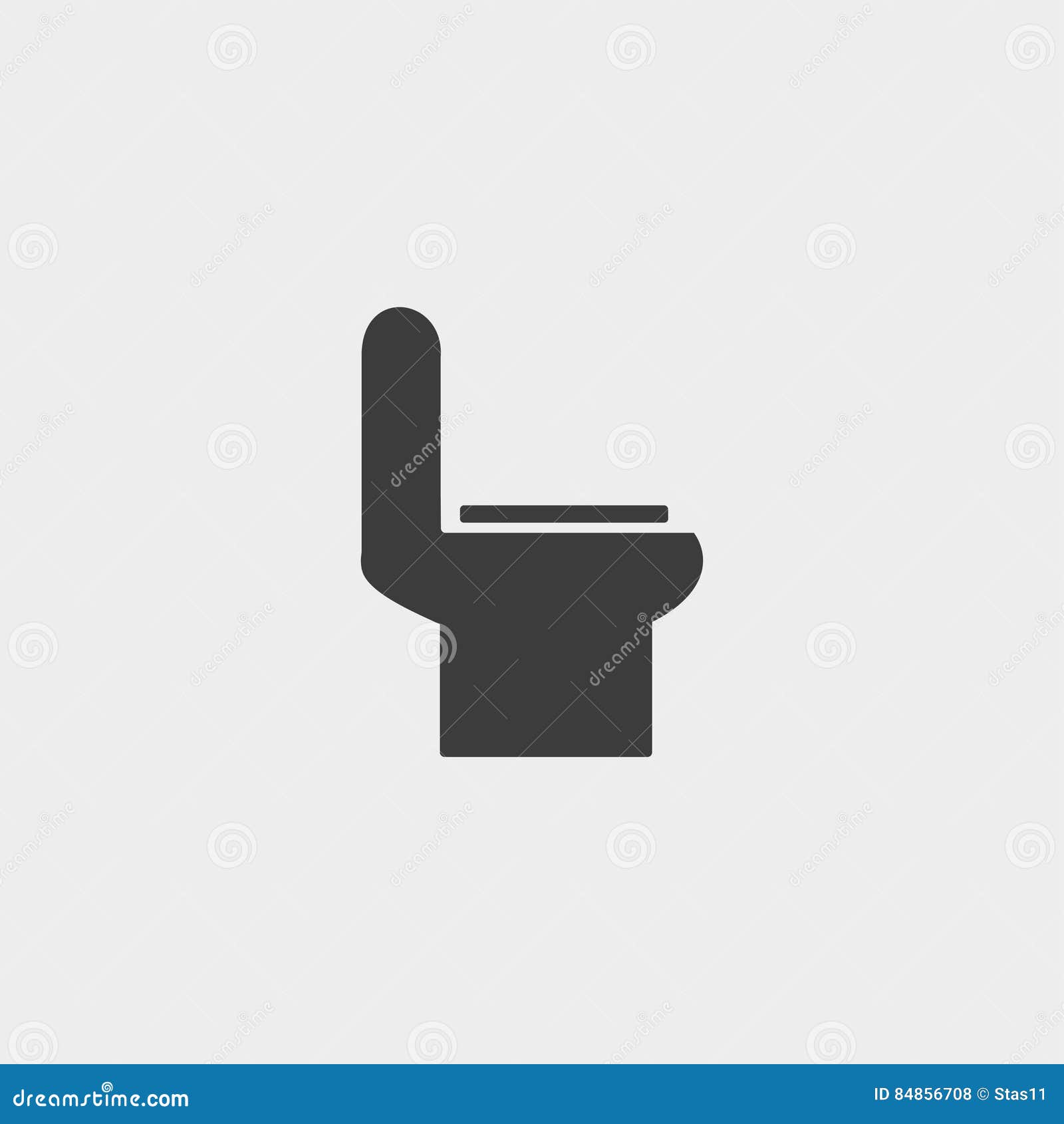 Toilet Icon in a Flat Design in Black Color. Vector Illustration Eps10 ...
