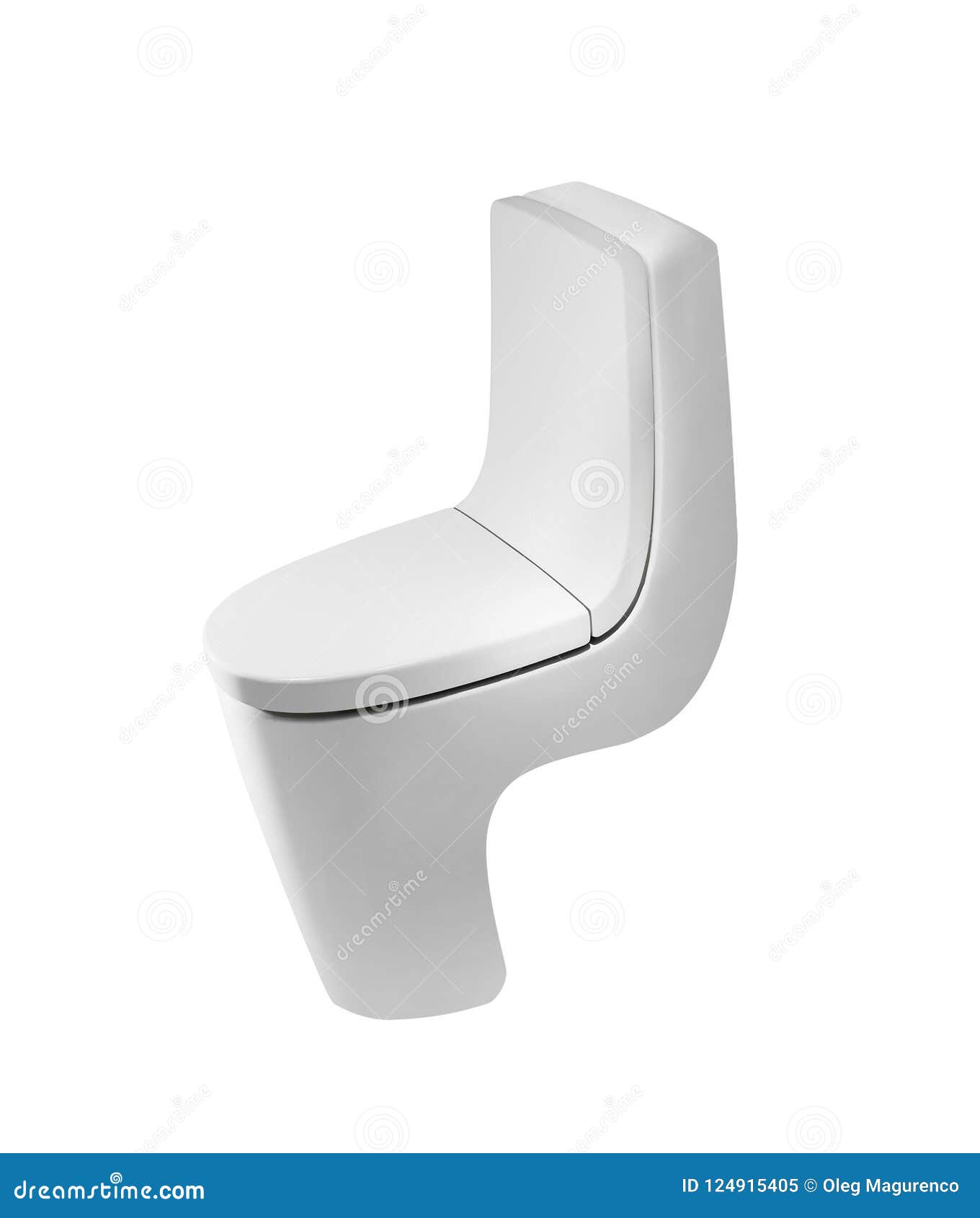 Toilet isolated on white stock image. Image of convenient - 124915405