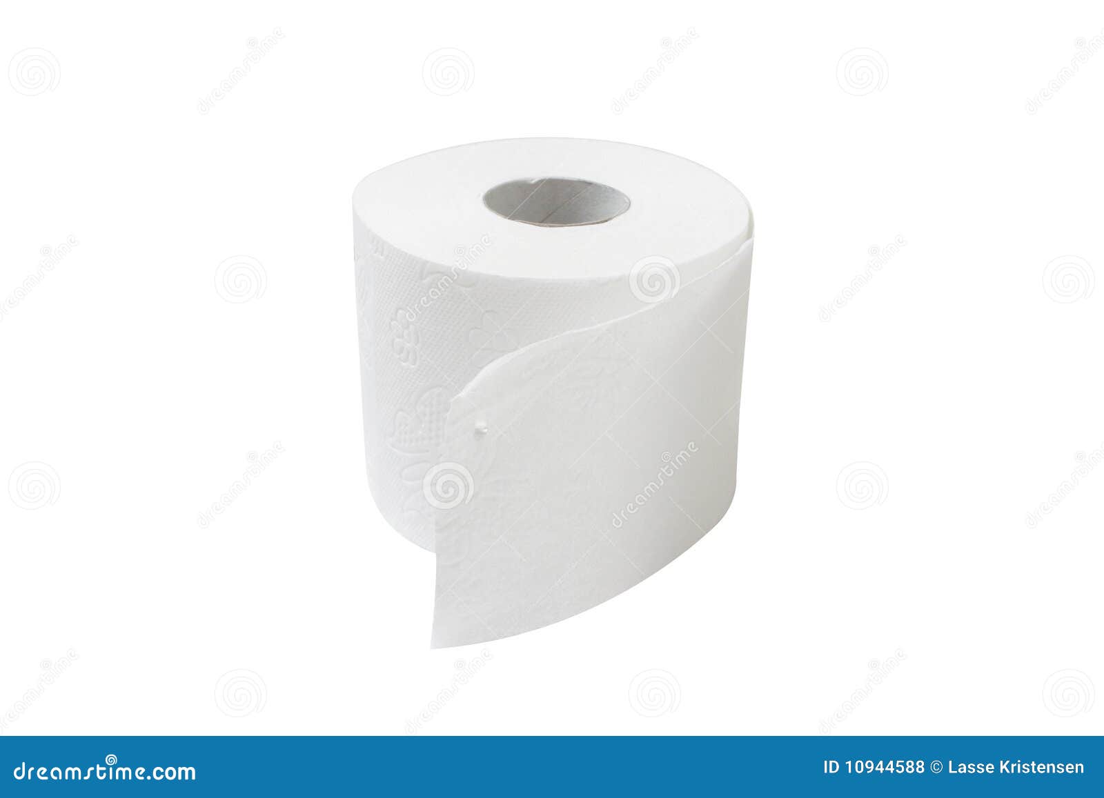 A Toilet Paper Roll On Top Of A Pile Of Crumpled Paper Stock Photo ...