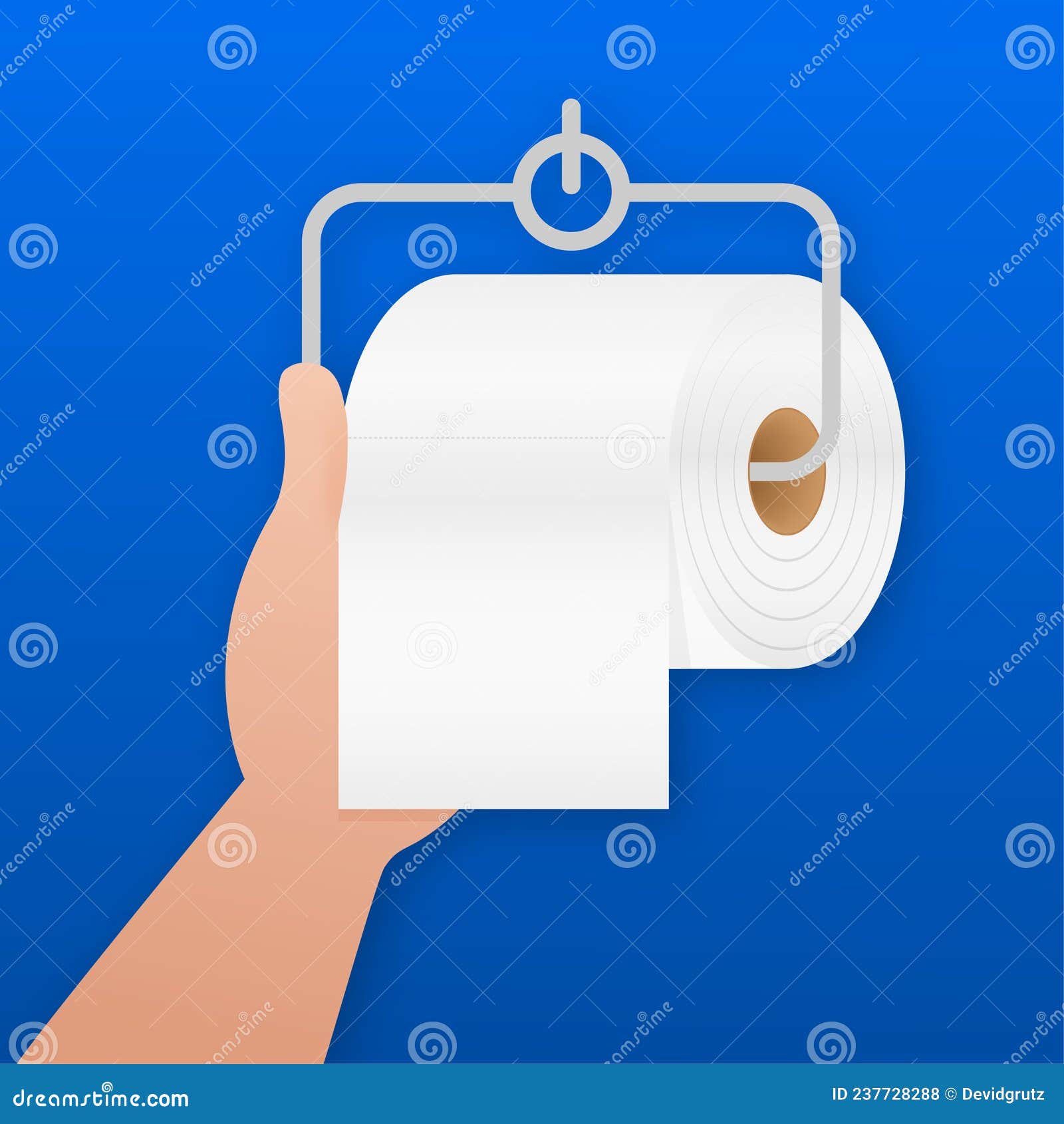 Toilet Paper with Hand, Great Design for Any Purposes. Flat Pattern ...