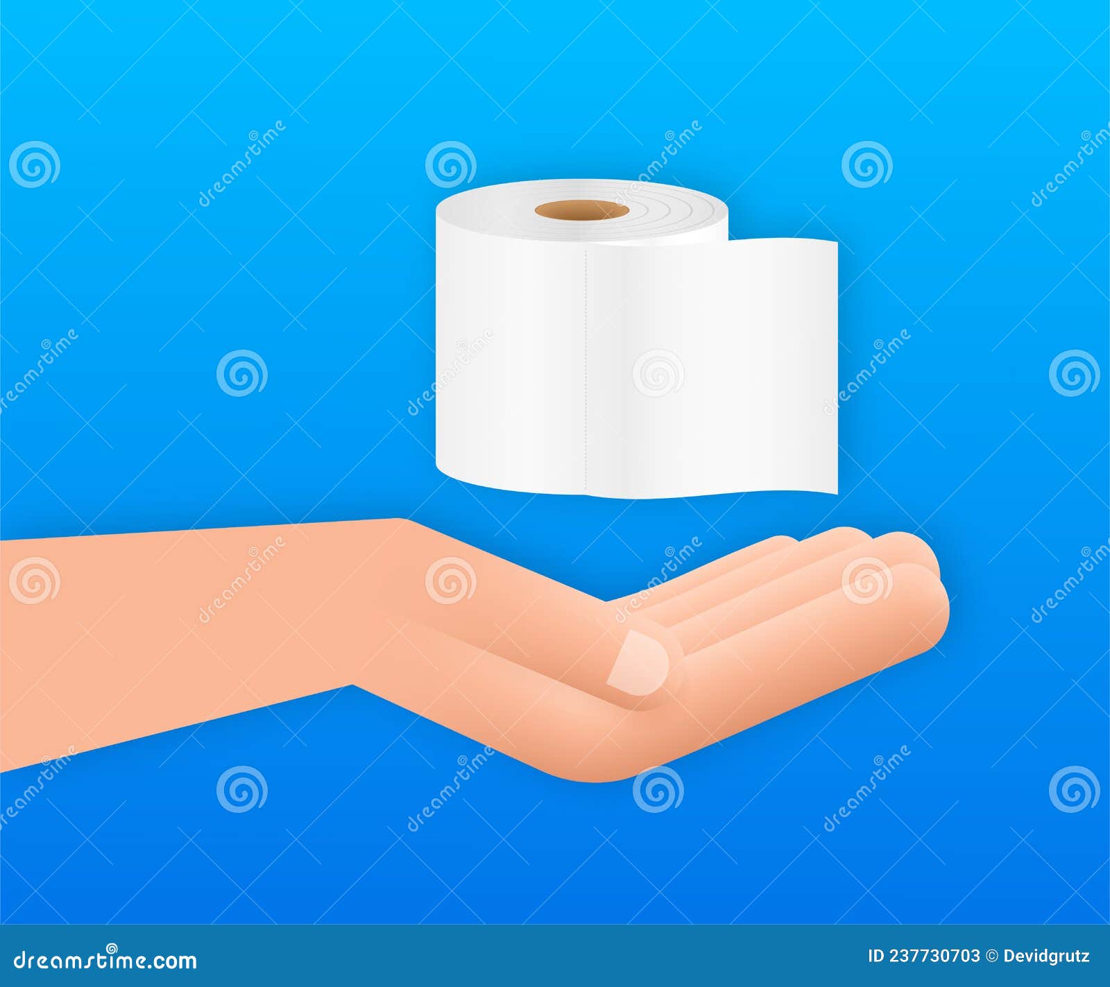Toilet Paper with Hand, Great Design for Any Purposes. Flat Pattern ...