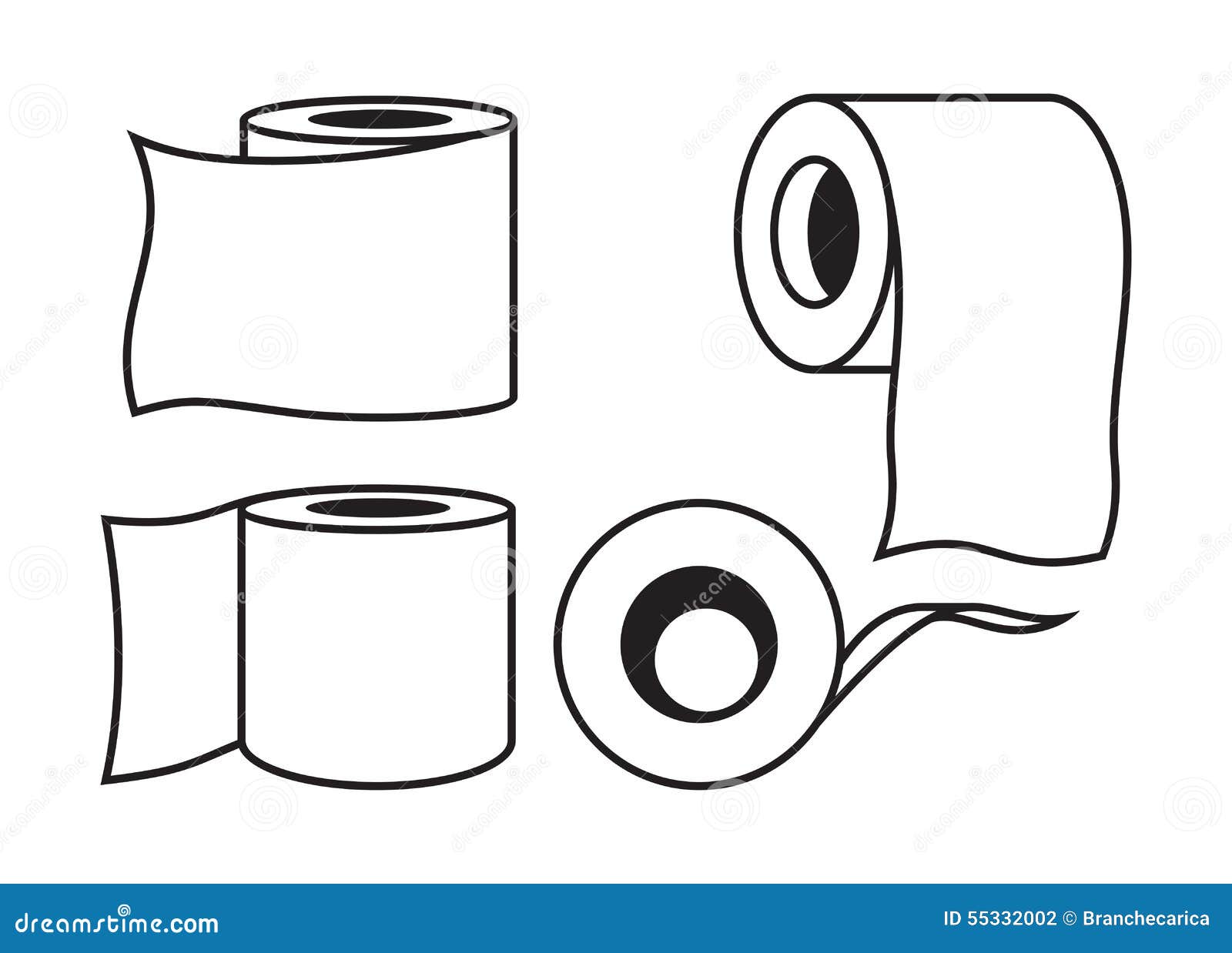 Toilet Paper Swoosh Banner Royalty-Free Illustration | CartoonDealer ...