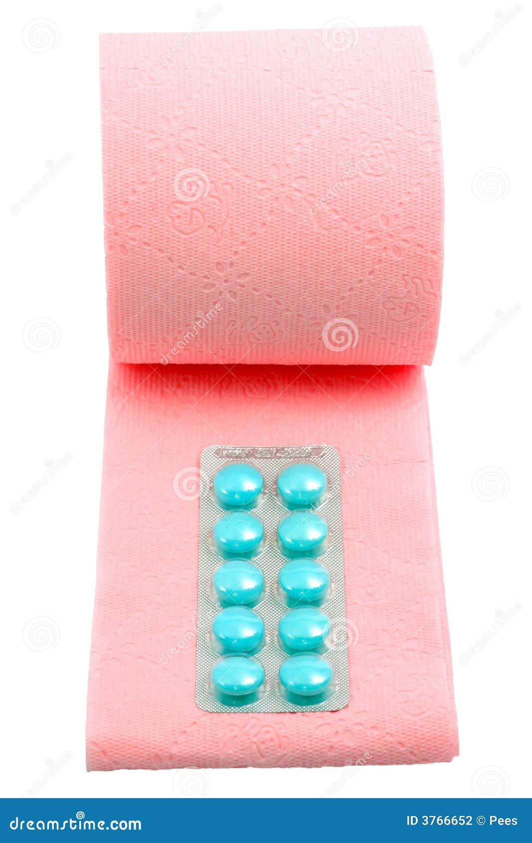 Toilet paper and pills stock photo. Image of intestine - 3766652