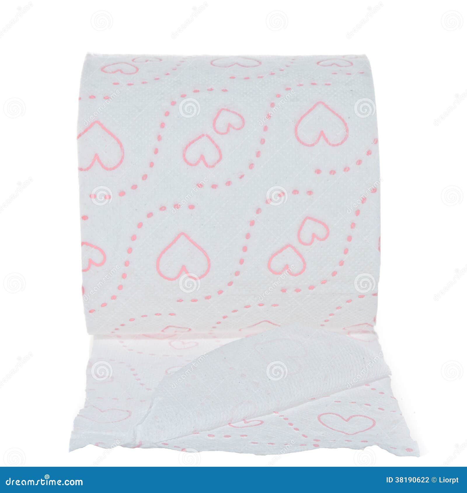 Toilet Paper Roll with Hearts Pattern Stock Photo - Image of hygiene ...