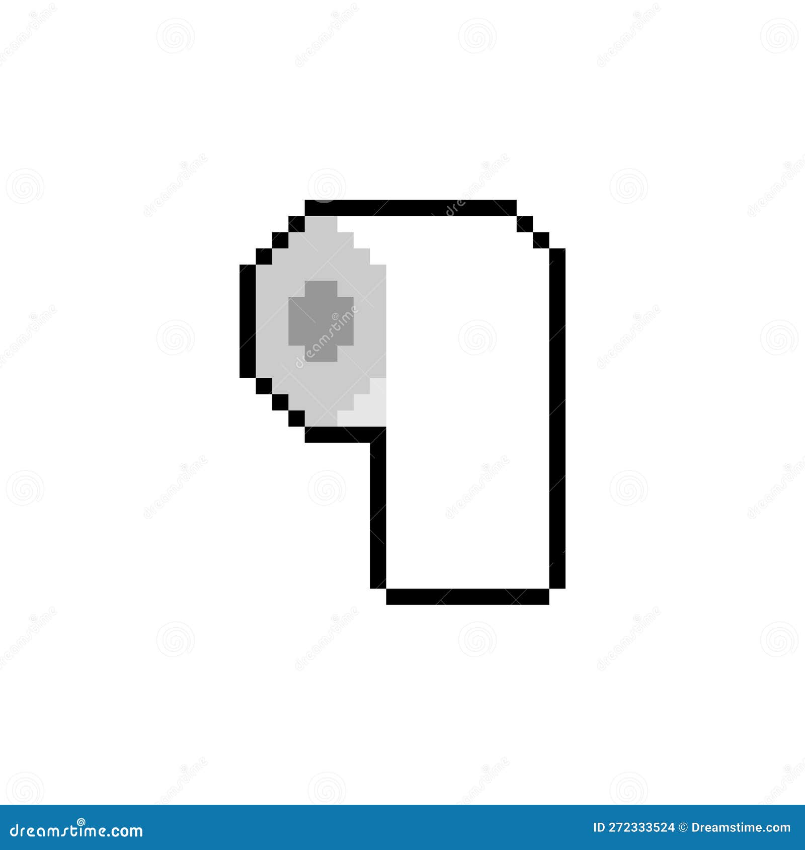 Toilet Paper Roll Pixel Art. 8 Bit Toilet Paper Pixelated Stock ...