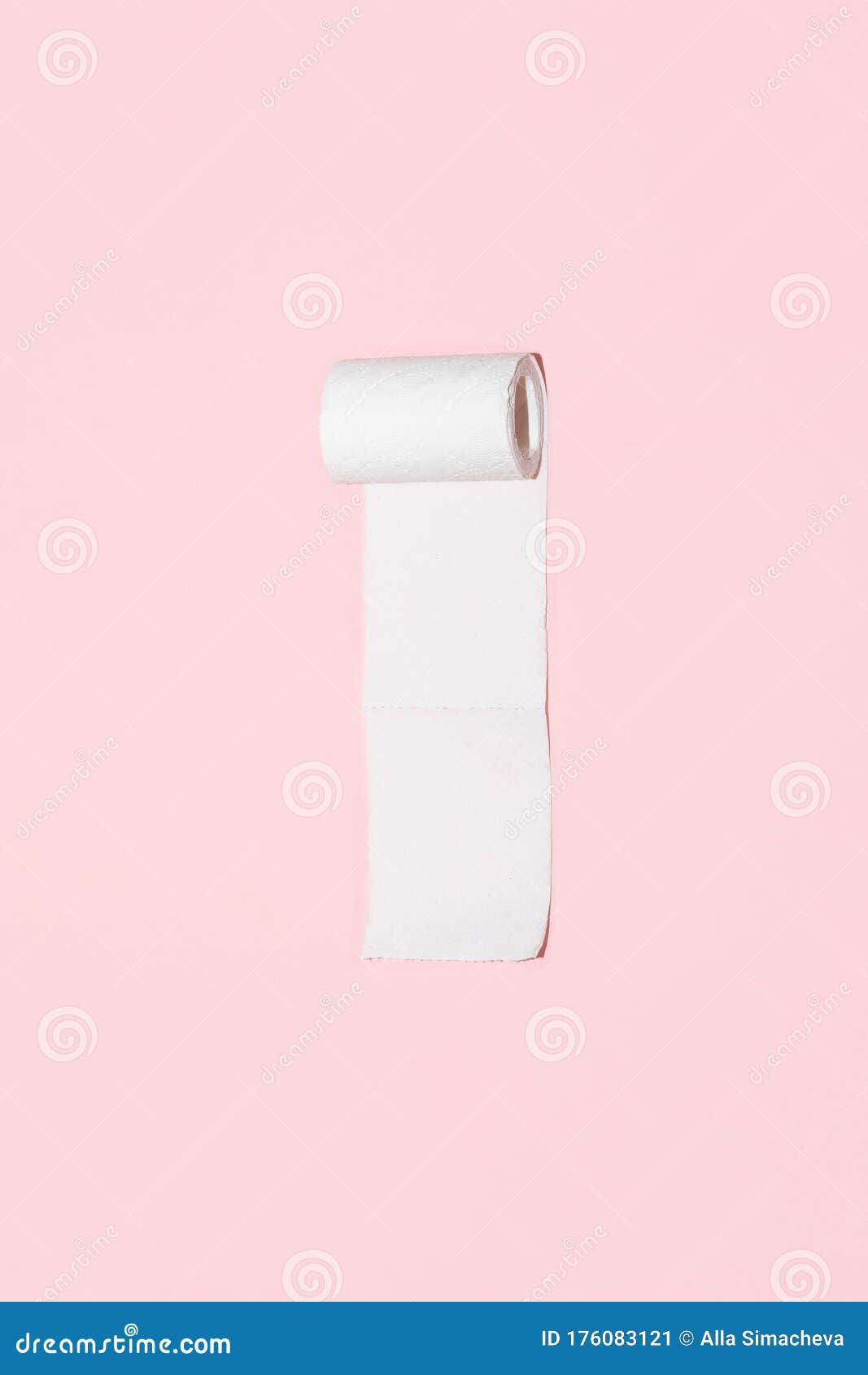 Toilet Paper Roll with Space for Text Stock Image - Image of concept ...