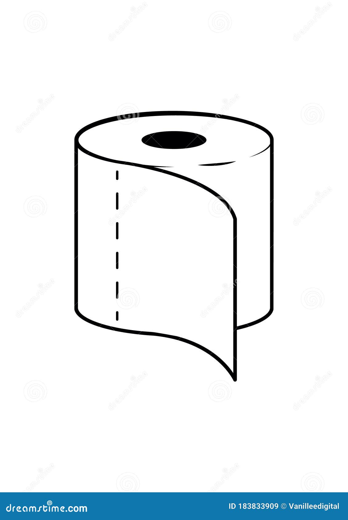 Toilet Paper Roll Vector Icon Stock Vector - Illustration of roll ...