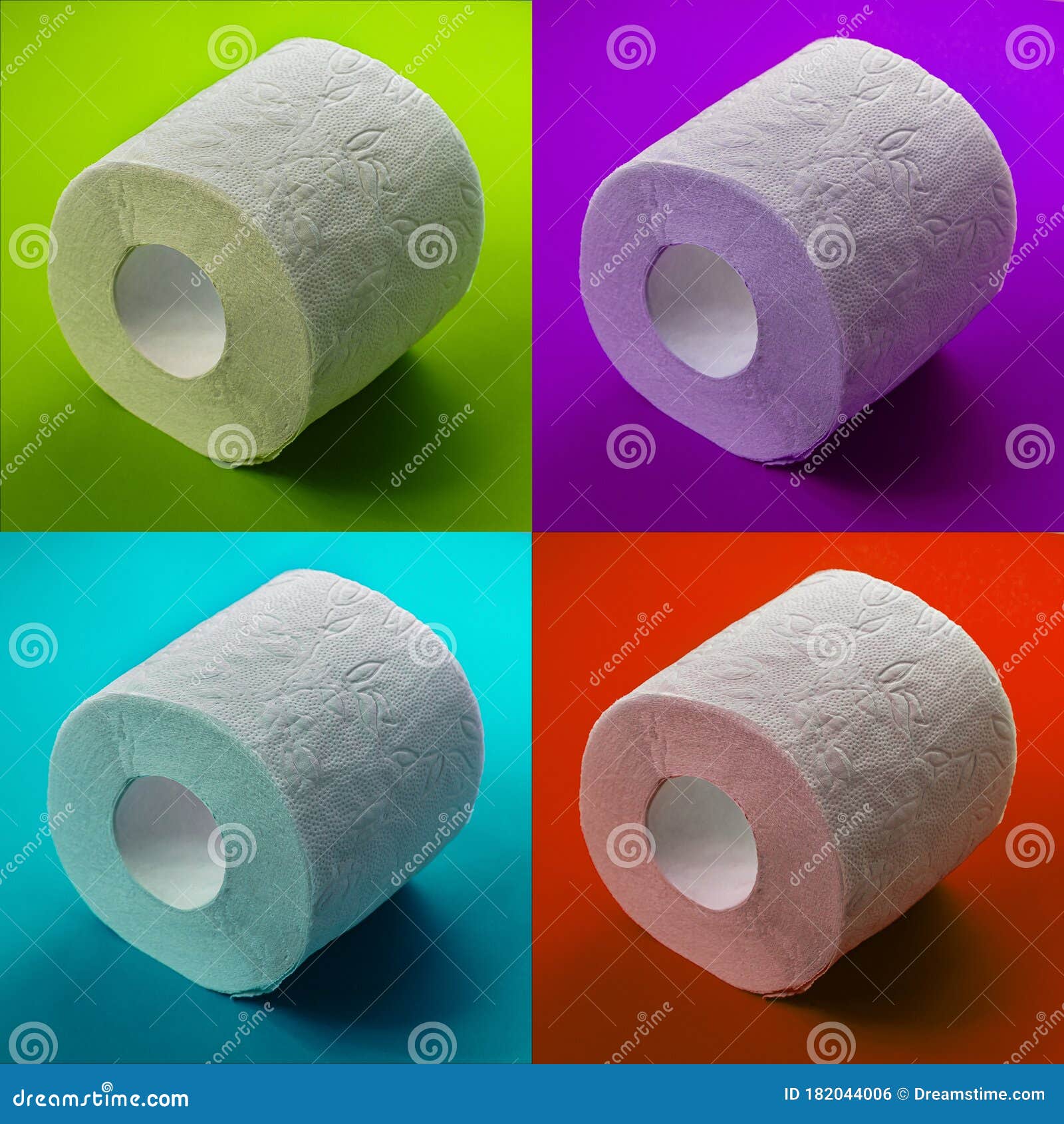 Toilet Paper Rolls Pattern on a Colored Stock Photo - Image of sanitary ...