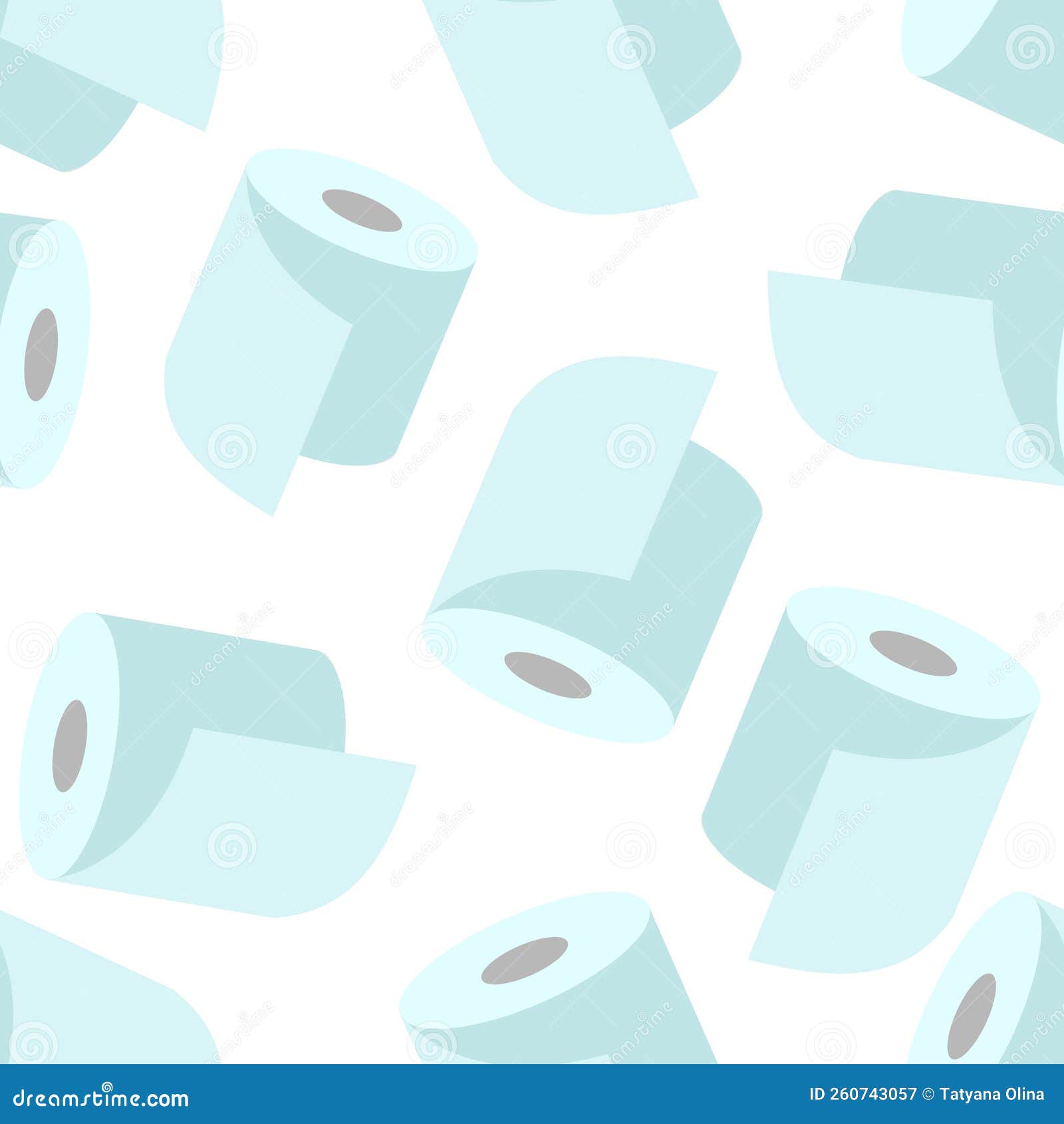 Toilet Paper Rolls Seamless Pattern. Vector Illustration Stock Vector ...