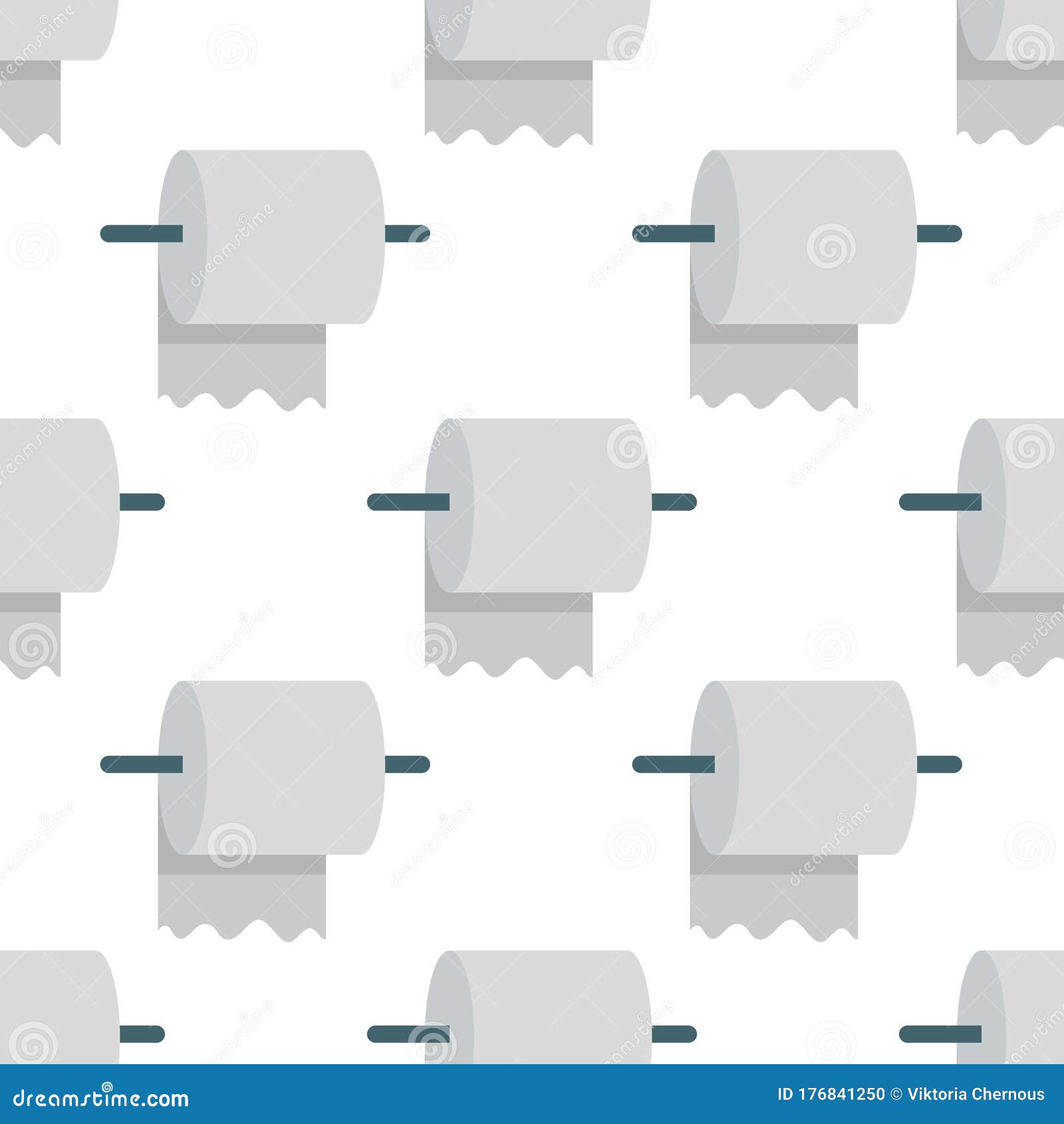 Toilet Paper Seamless Pattern Vector Illustration Stock Illustration