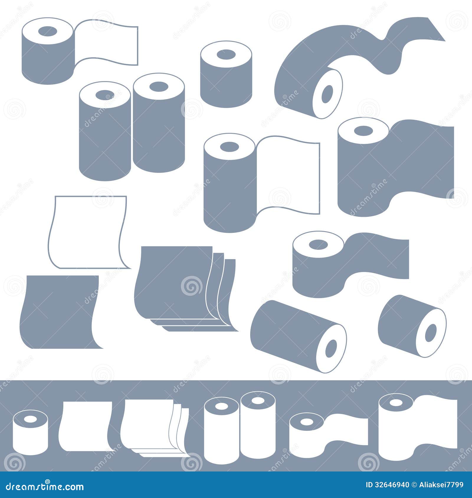 Toilet Paper stock vector. Illustration of vector, toilet - 32646940