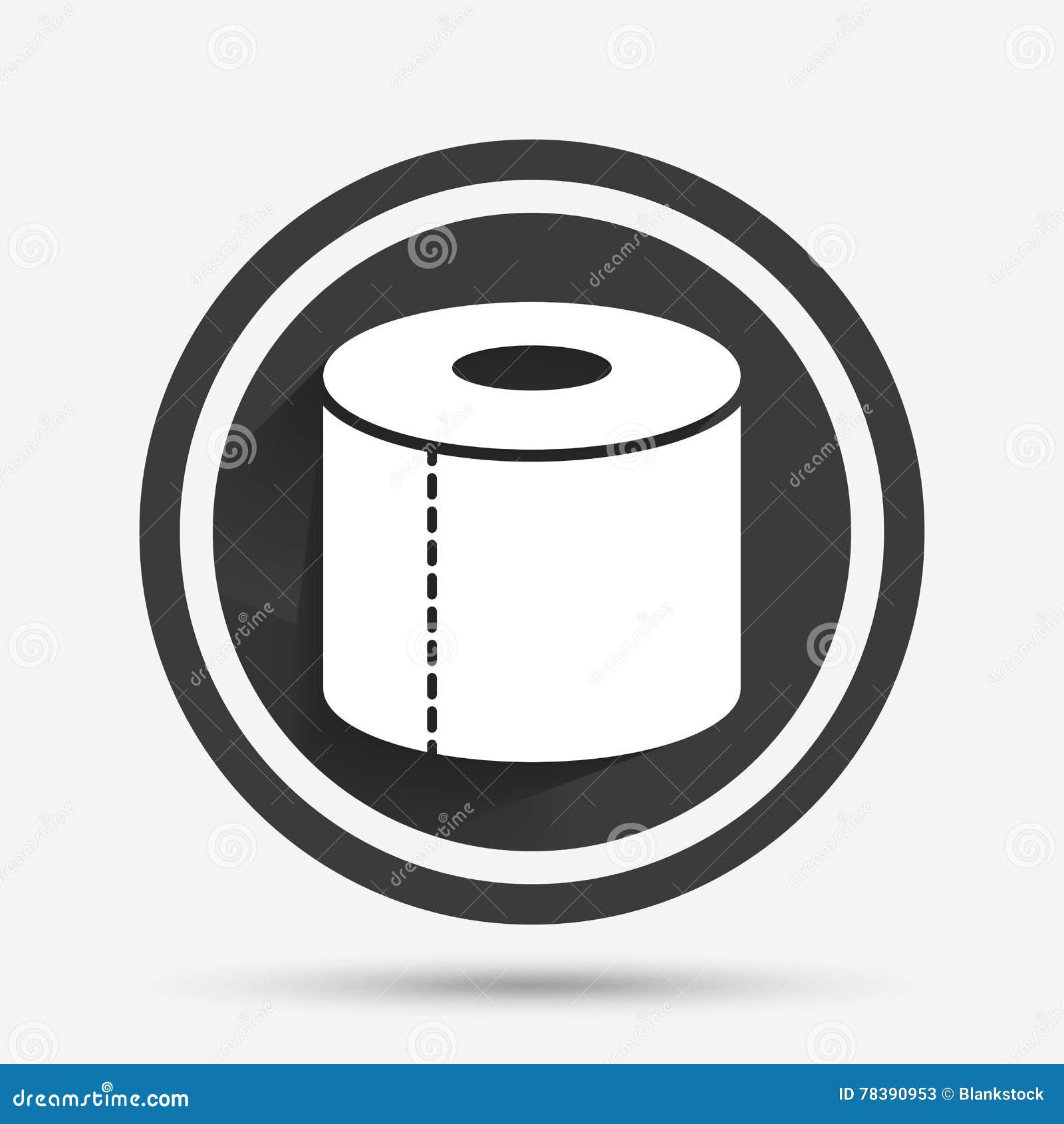 Toilet Paper Sign Icon. WC Roll Symbol Stock Vector - Illustration of ...