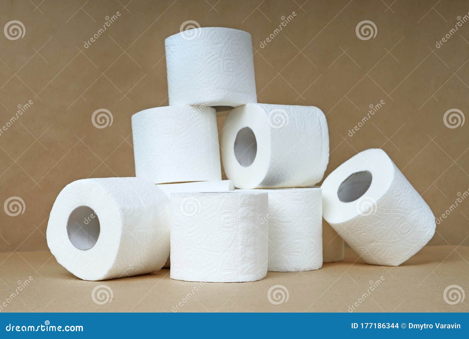 Toilet paper stack. stock photo. Image of hygiene, coronavirus - 177186344