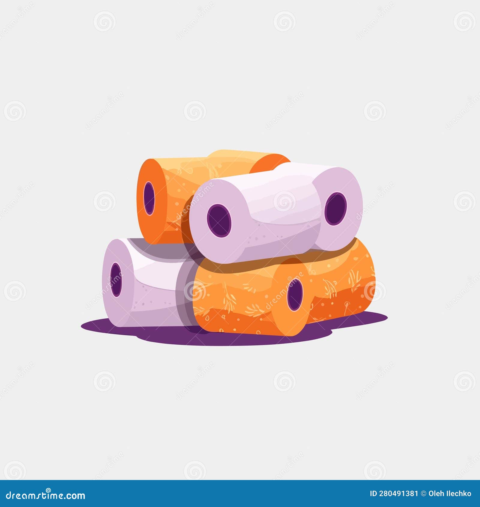 Toilet Paper Stack Vector Isolated Illustration Stock Vector ...