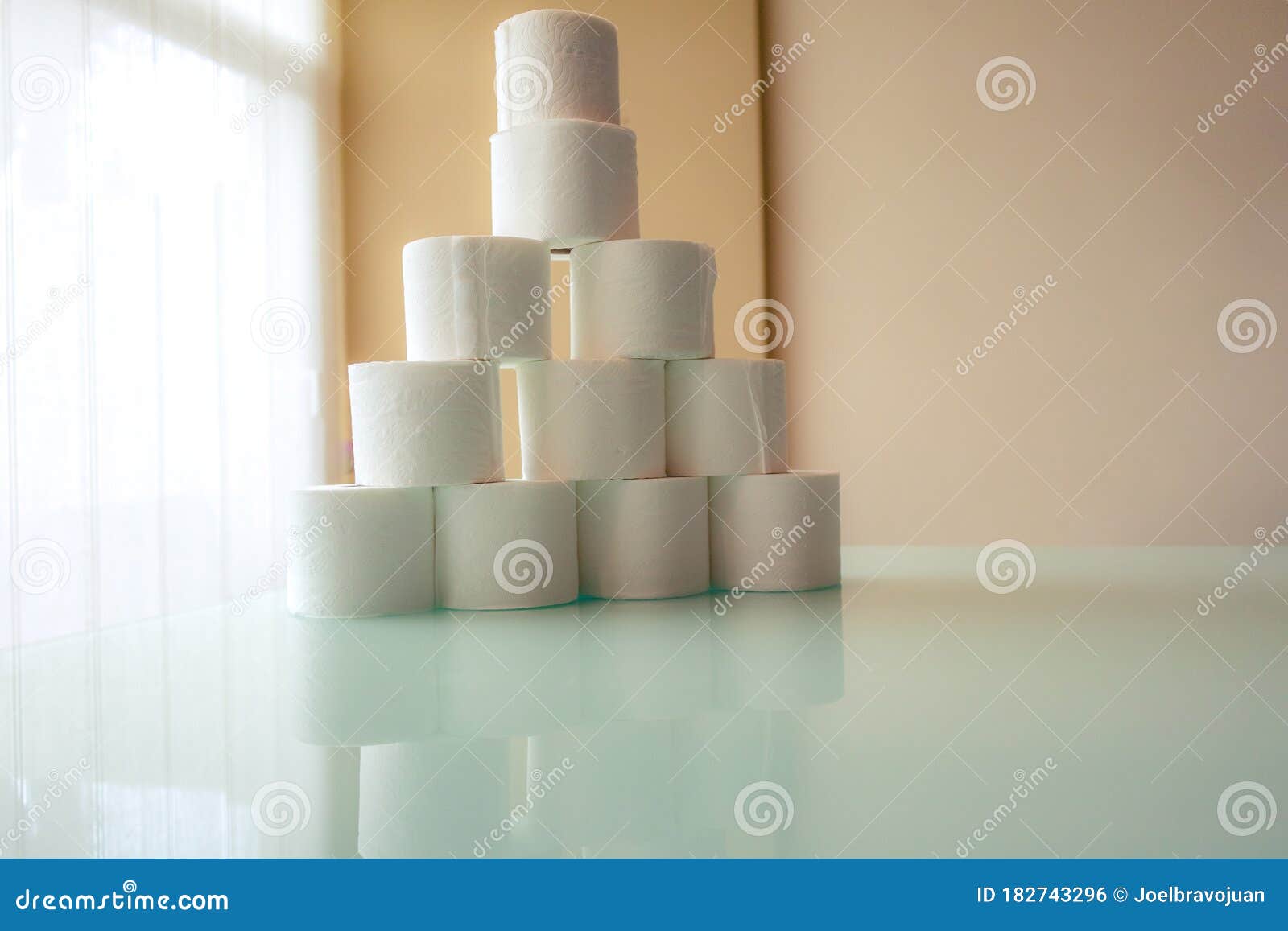 Toilet paper tower stock photo. Image of cure, medicinal - 182743296