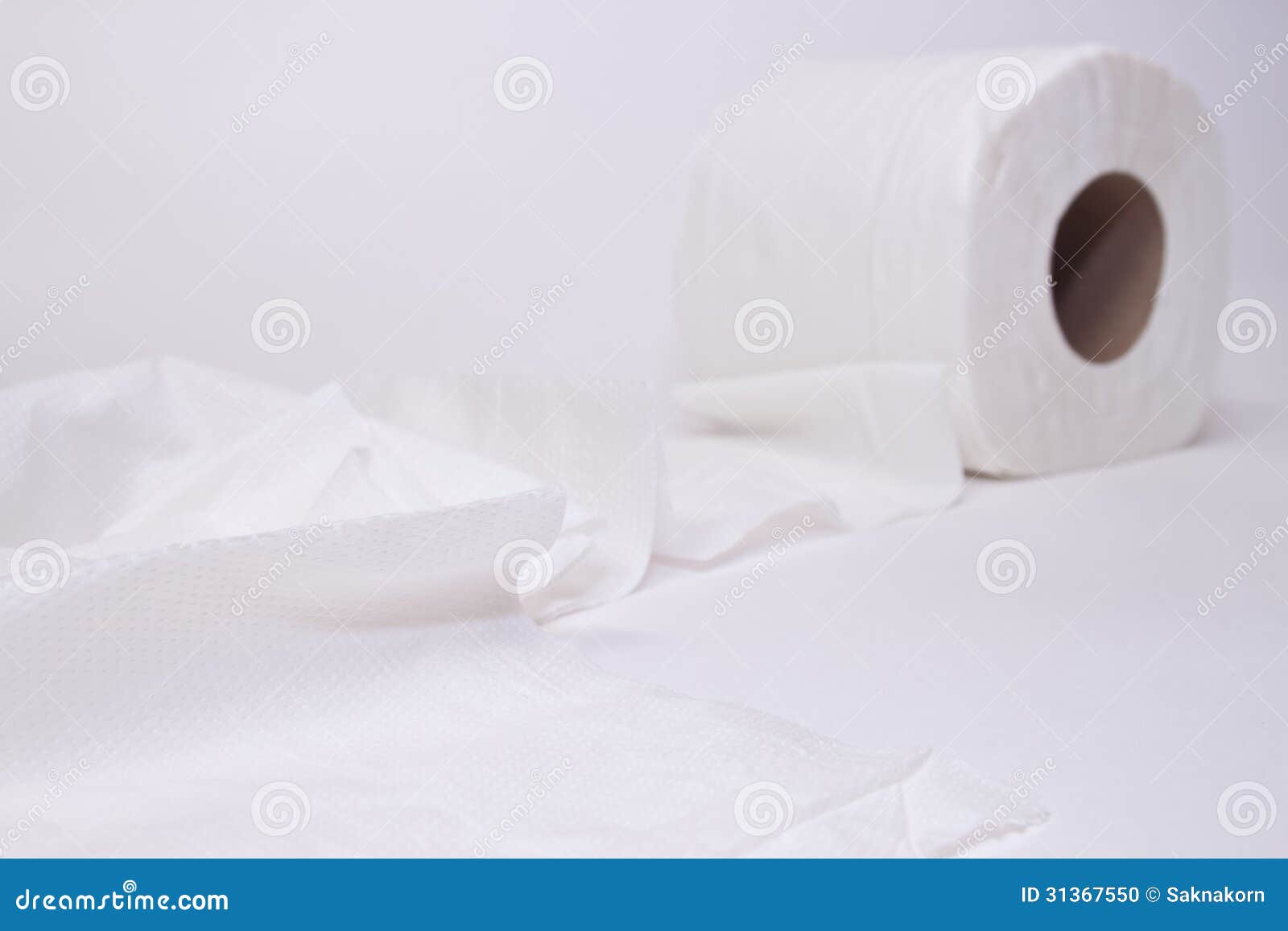 Toilet Paper on White Background. Stock Photo - Image of clean, roll ...