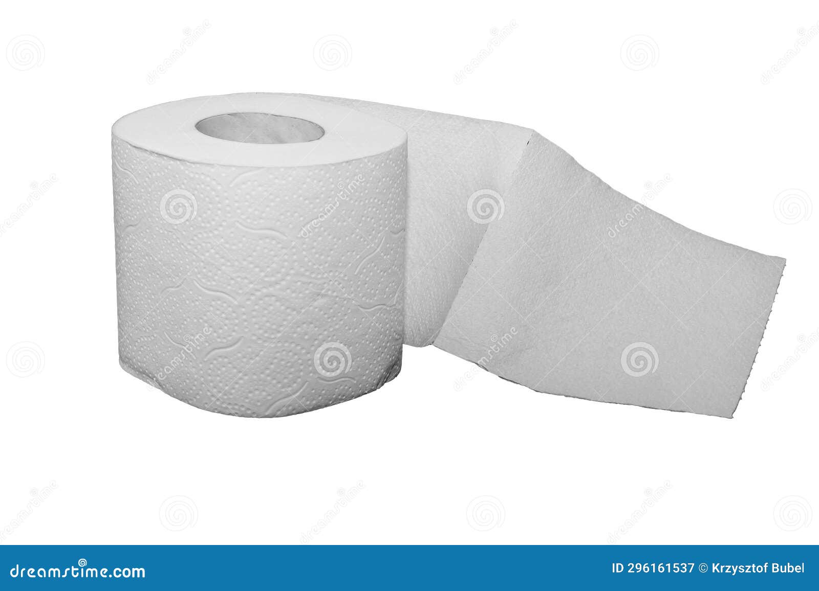 Toilet Paper on White Isolated Background Stock Image - Image of paper ...