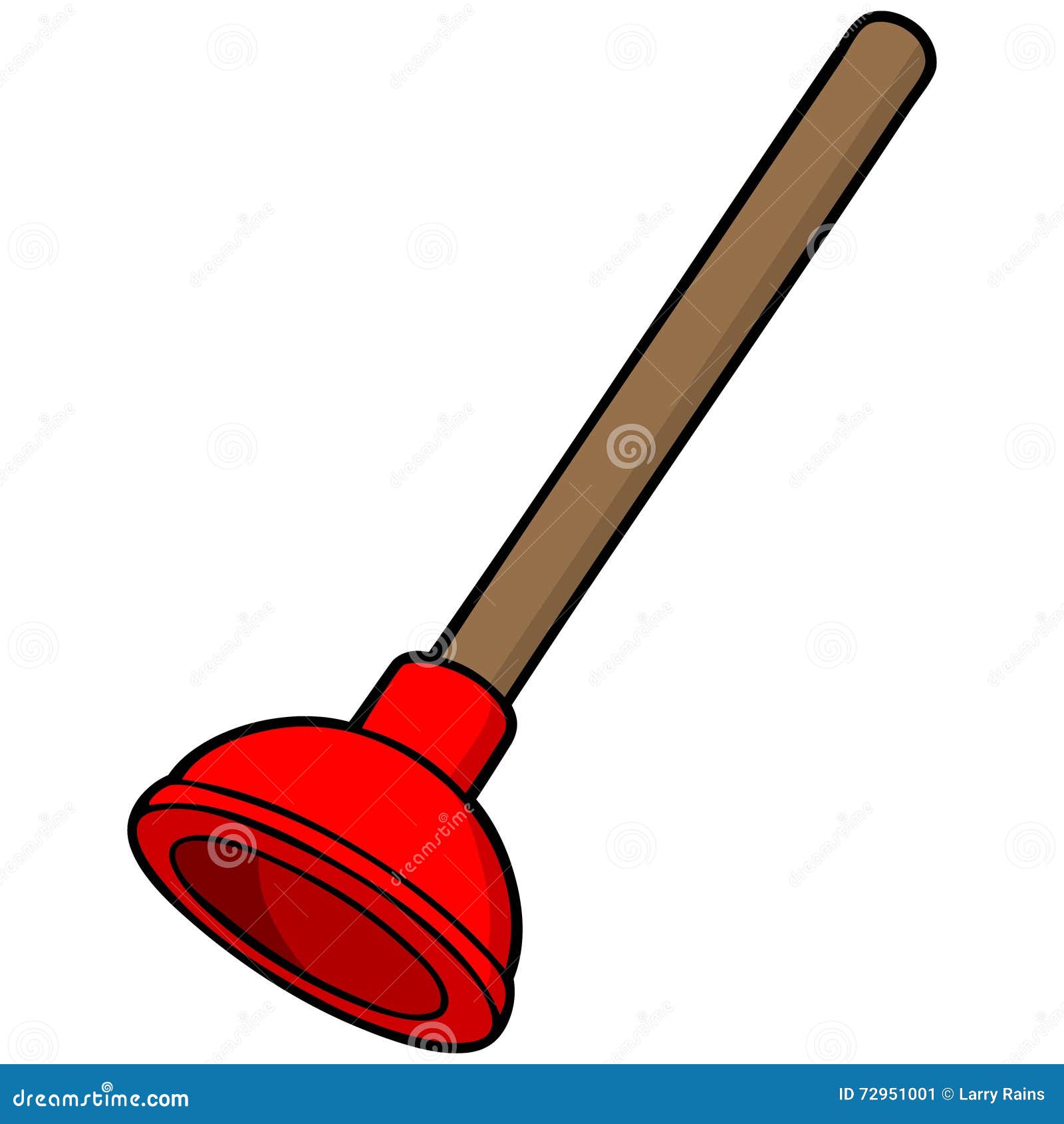 Toilet Plunger stock vector. Illustration of public, household - 72951001