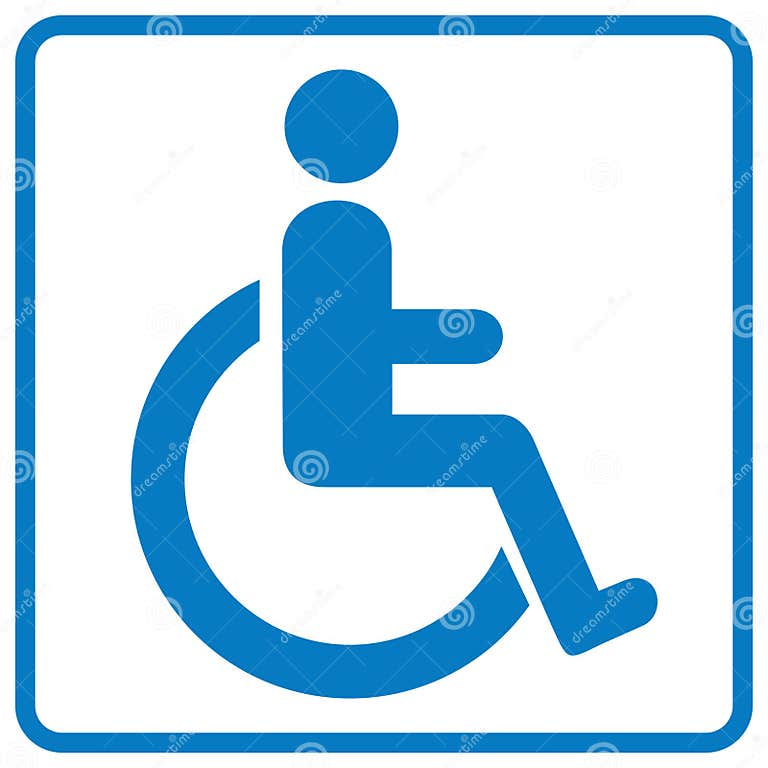 Restroom Sign for Disabled on the Wheelchair, Toilet Vector for ...