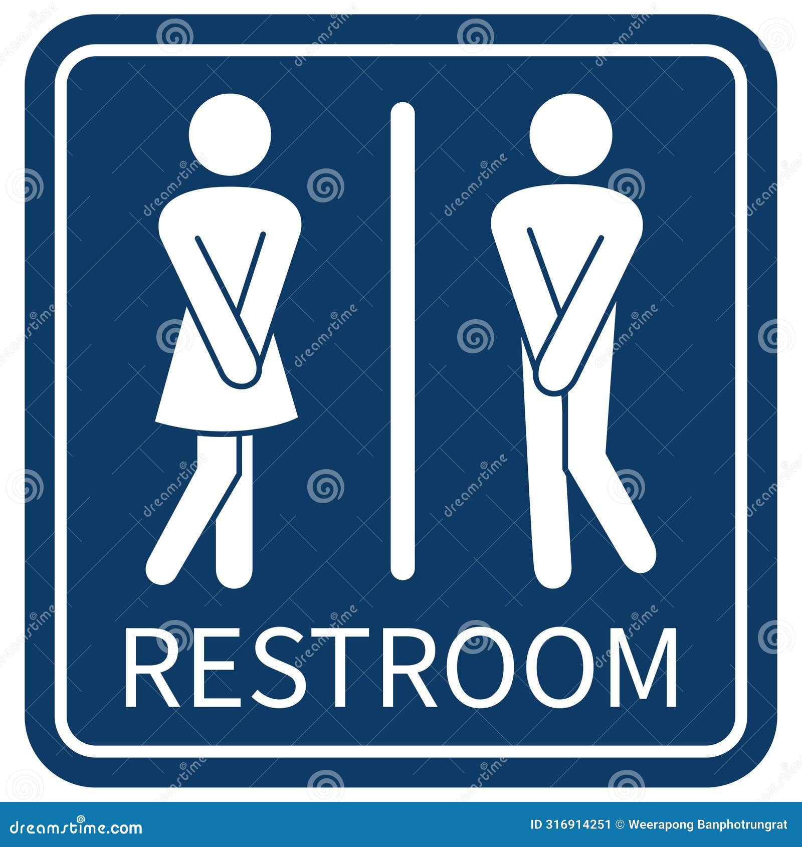 Restroom Sign, Toilet Vector, Lavatory Symbol, Bathroom Icon Stock ...