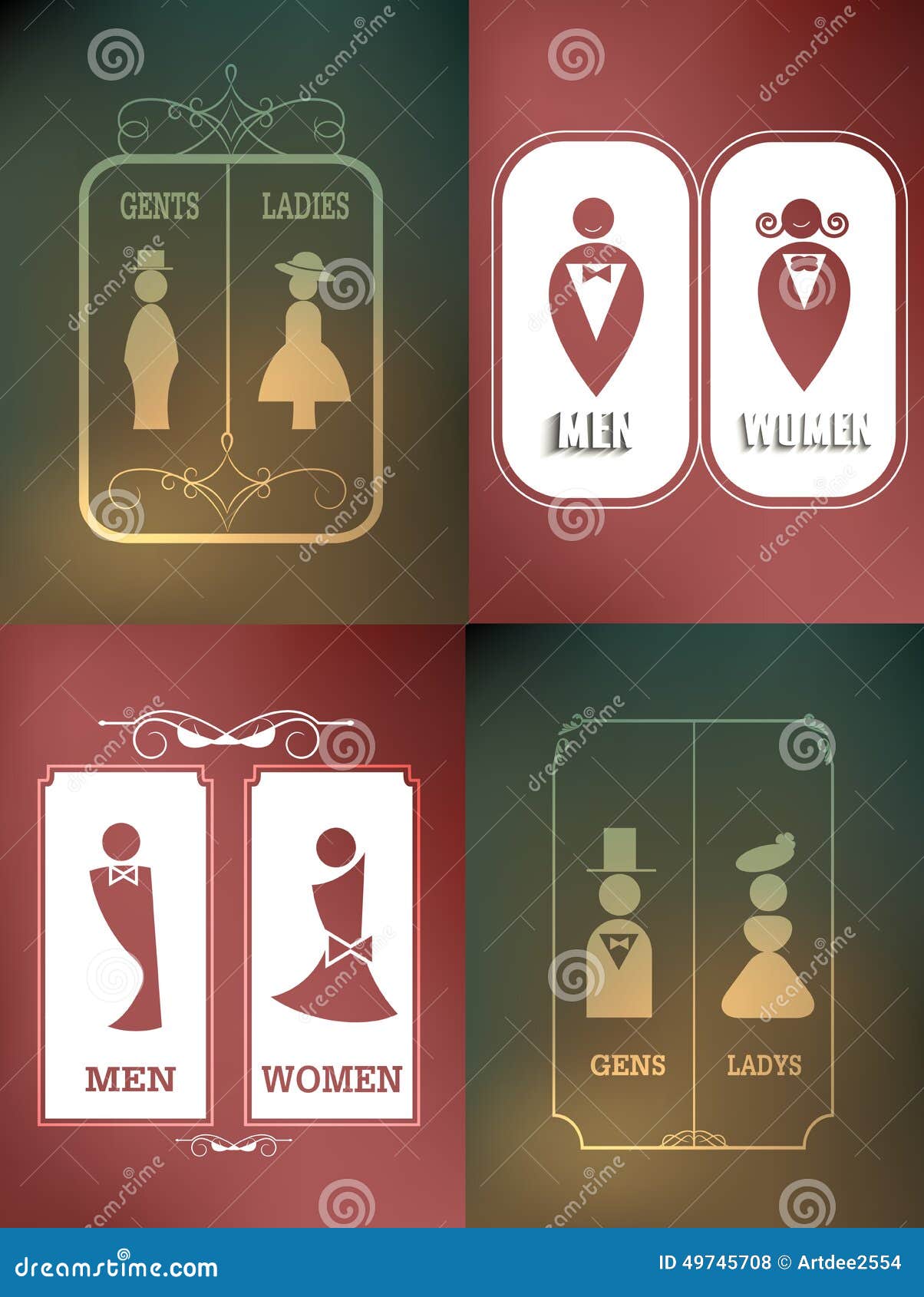 Toilet Sign on Blur Abstract Background Stock Vector - Illustration of ...