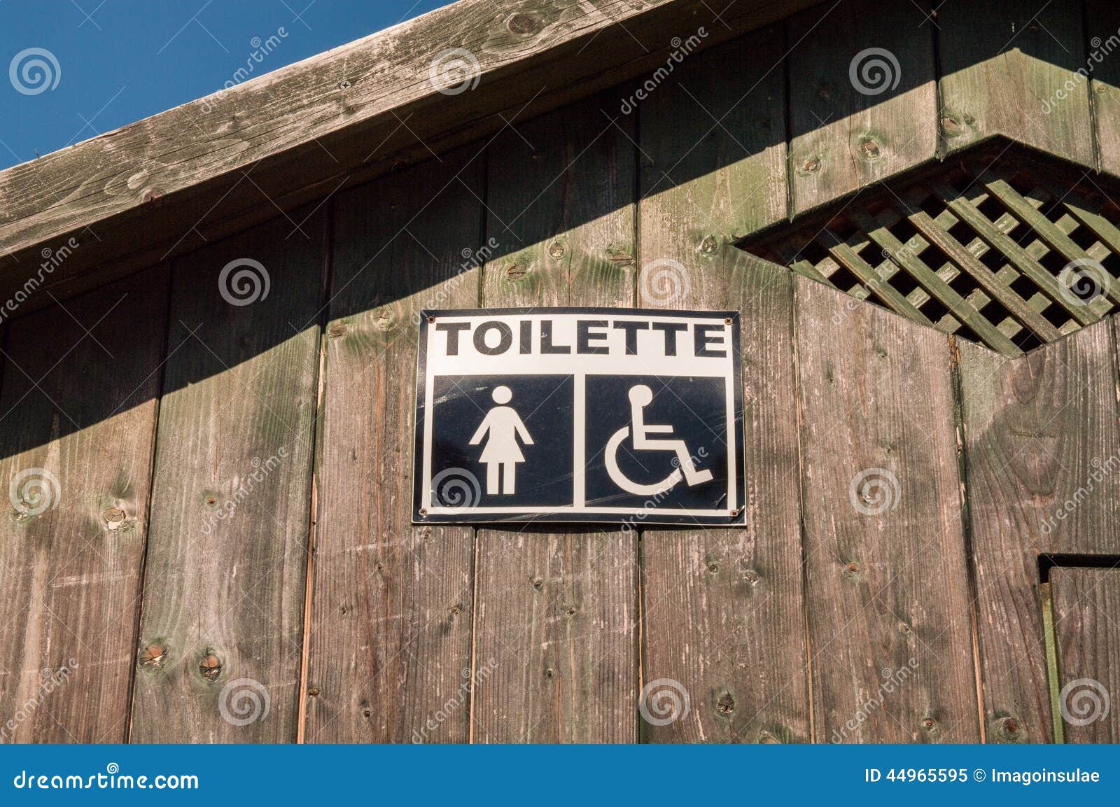 Toilet Sign on Wooden Toilet Box Stock Image - Image of toilette ...