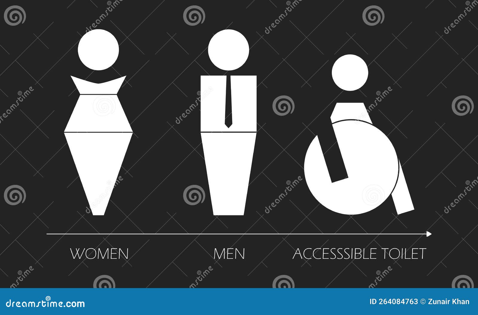 Toilet Sign, Accessible Toilet Sign, Bathroom, Wheelchair Stock Vector ...
