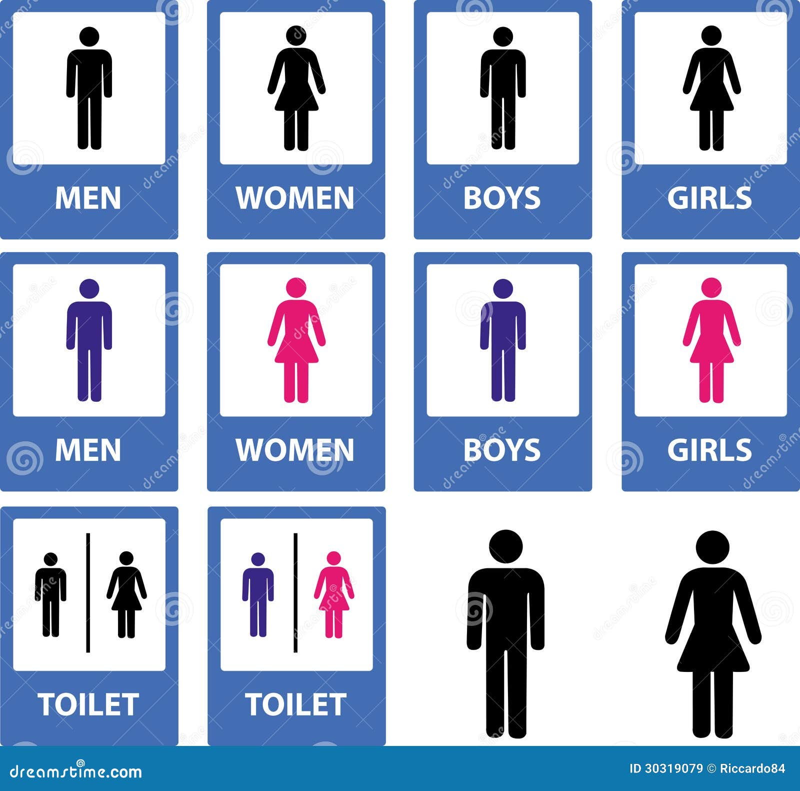 Toilet signs stock vector. Illustration of women, logo - 30319079