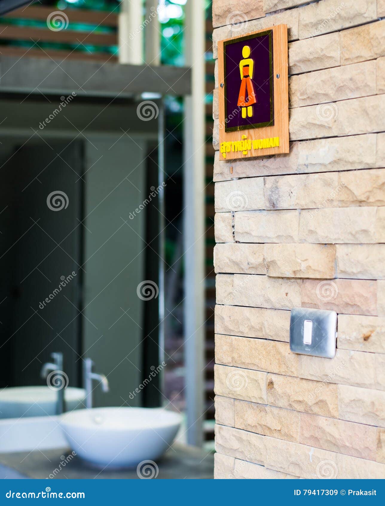 Toilet Sing For Man And Female On White Table In Nature Royalty-Free ...